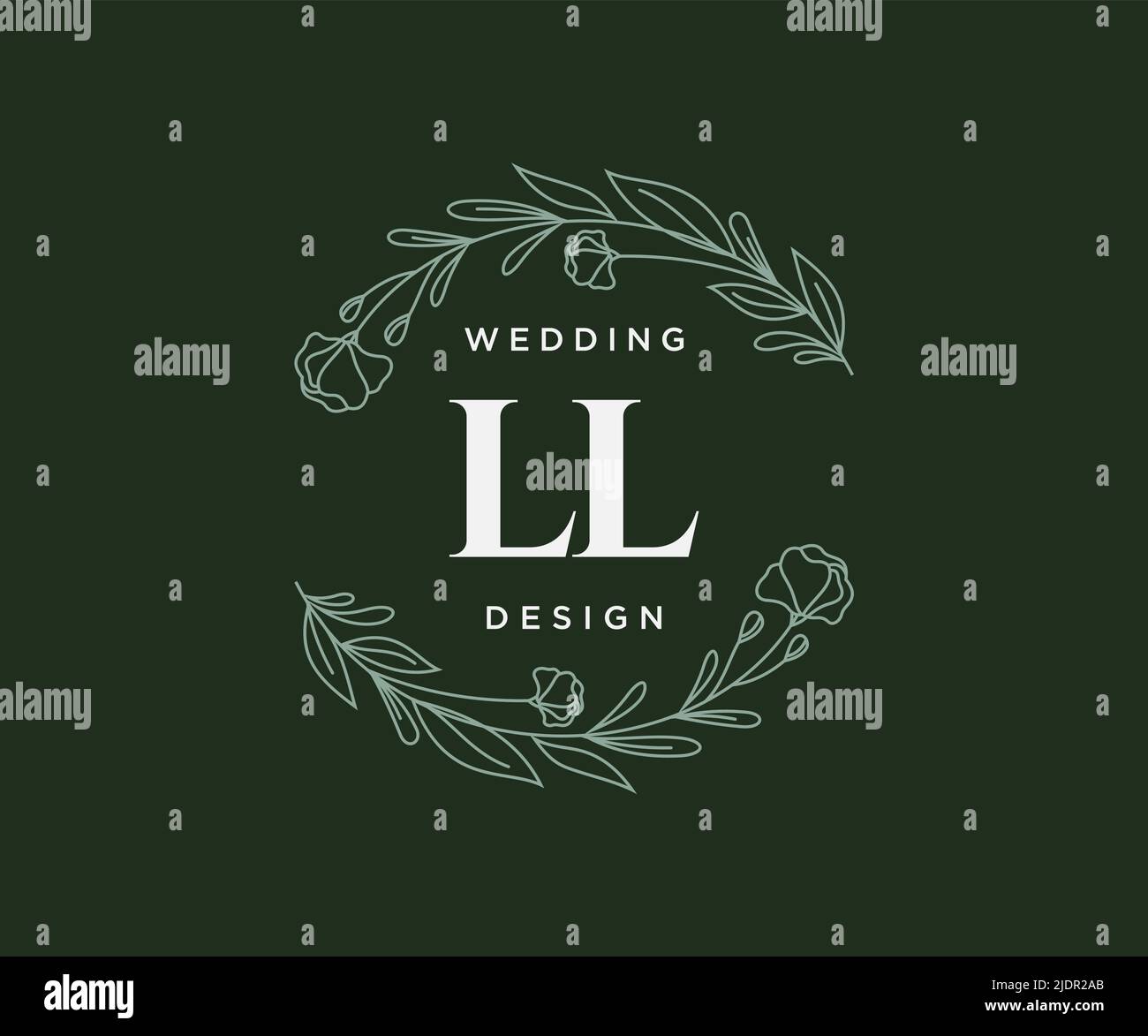 LL Initials letter Wedding monogram logos collection, hand drawn modern ...