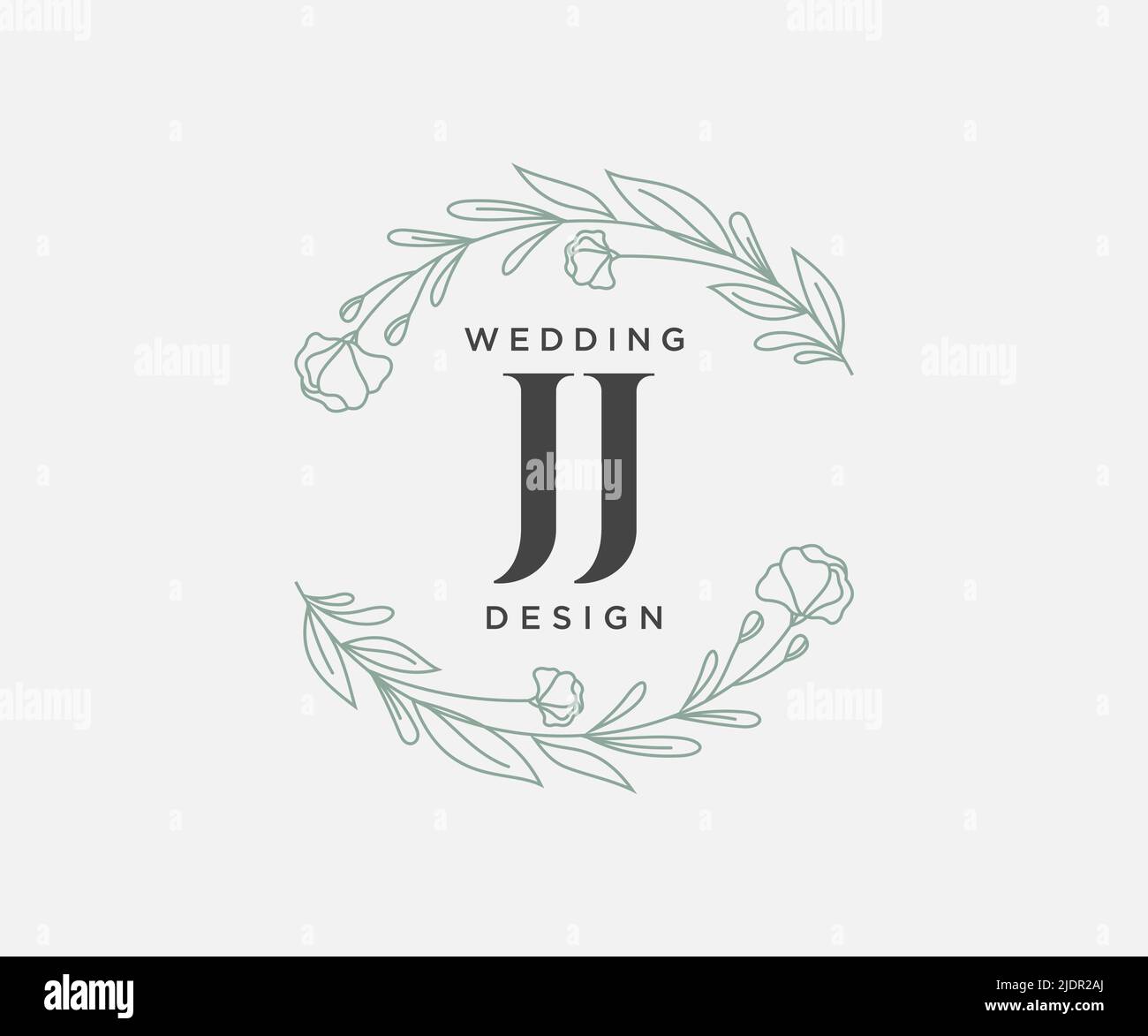 JJ Initials letter Wedding monogram logos collection, hand drawn modern ...
