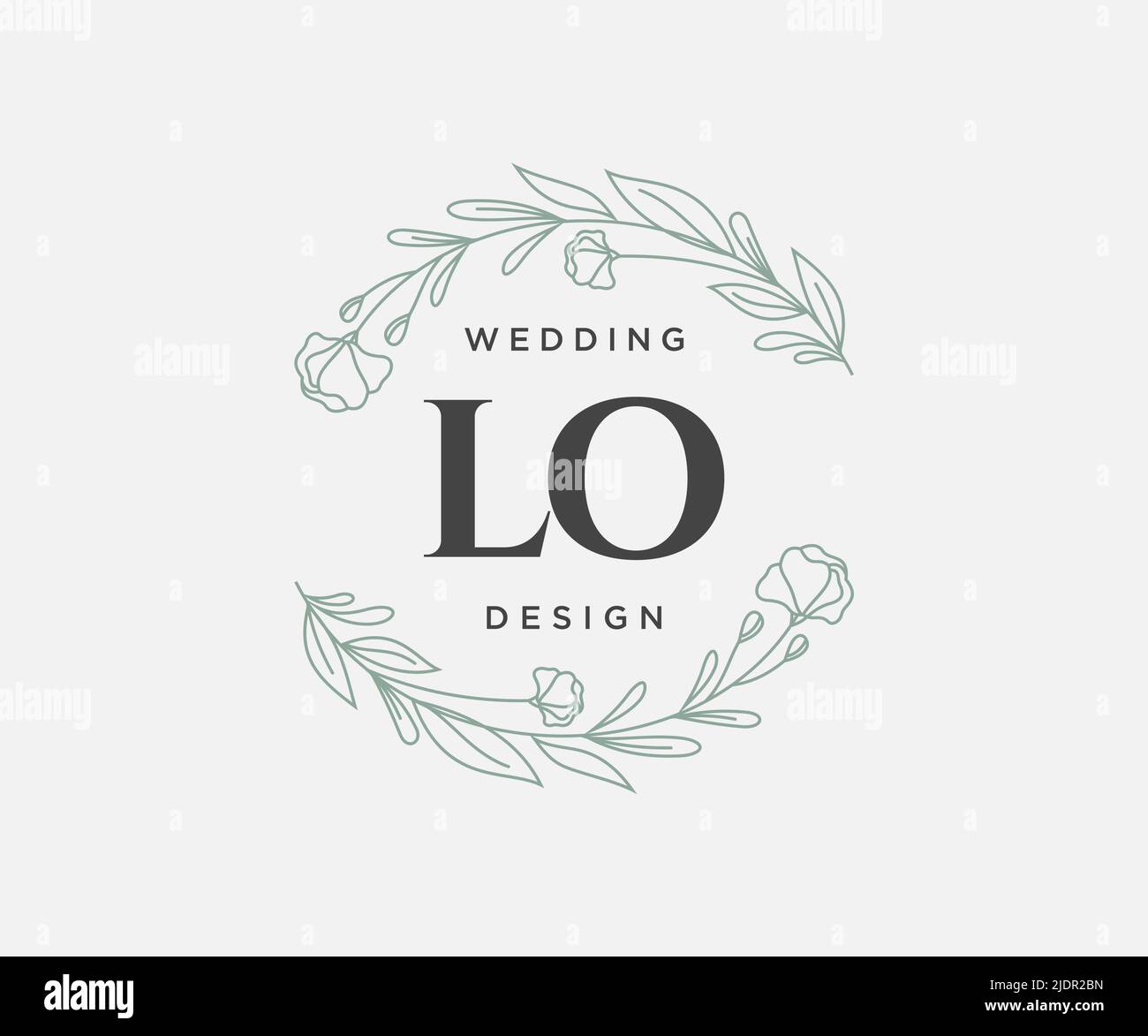 LO Initials letter Wedding monogram logos collection, hand drawn modern ...