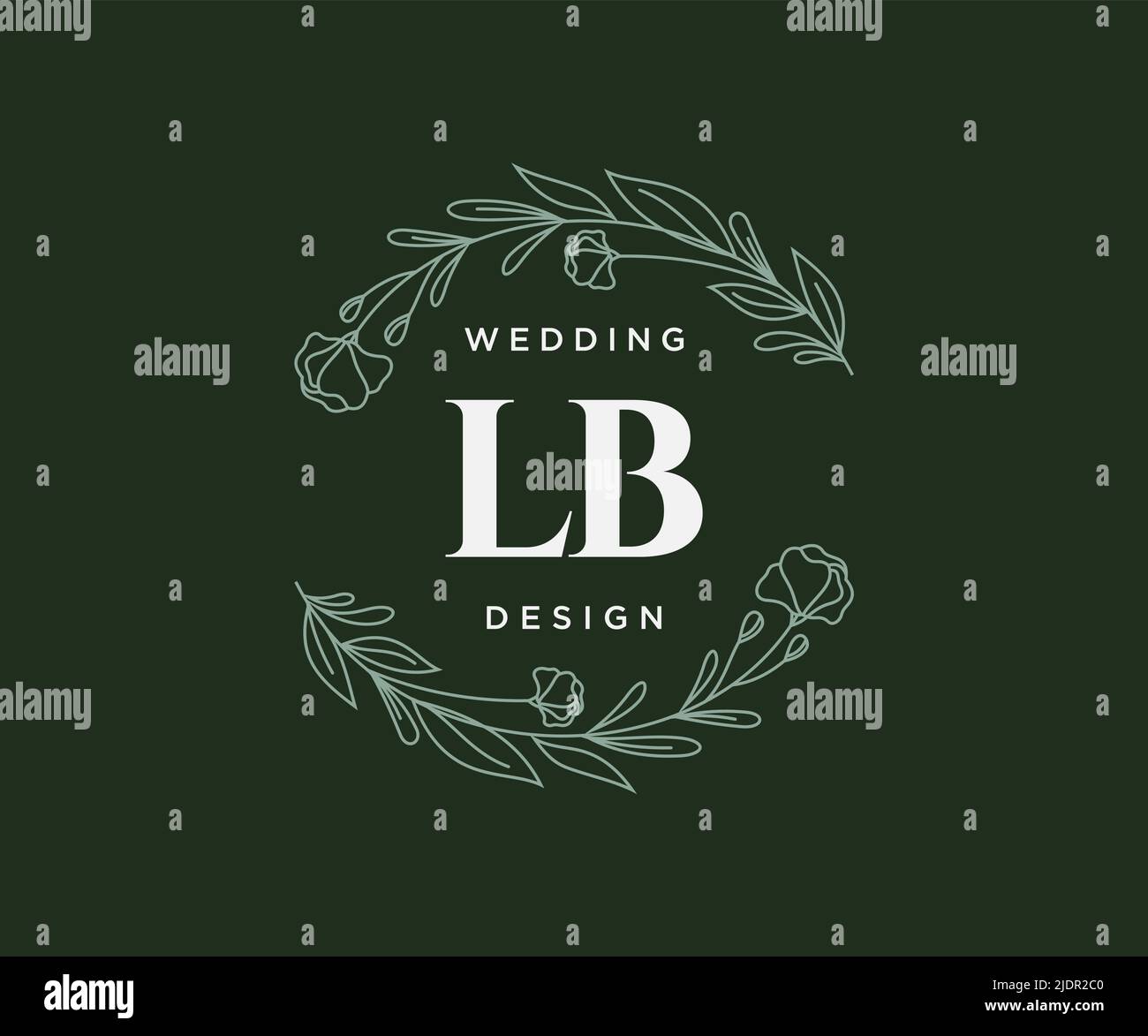 LB Initials letter Wedding monogram logos collection, hand drawn modern ...