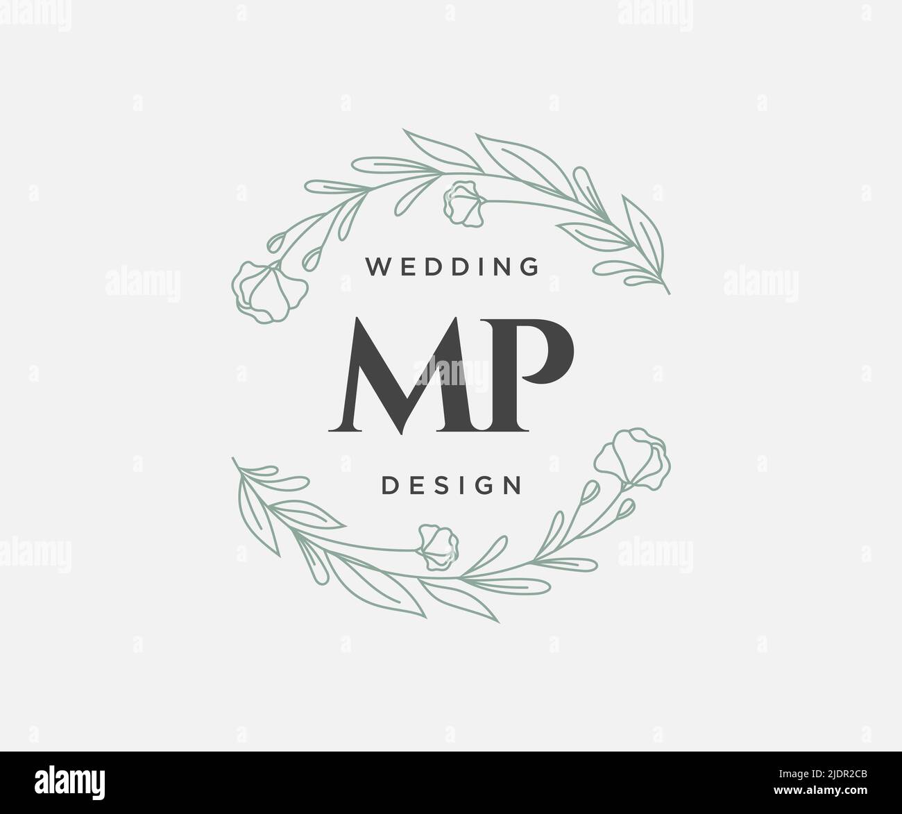 MP Initials letter Wedding monogram logos collection, hand drawn modern ...