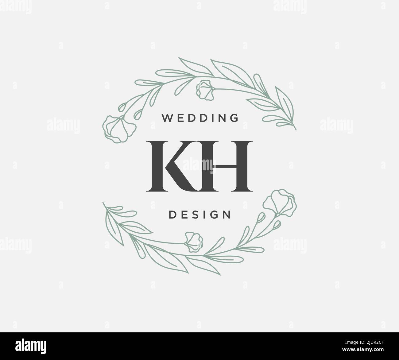 KH Initials letter Wedding monogram logos collection, hand drawn modern ...