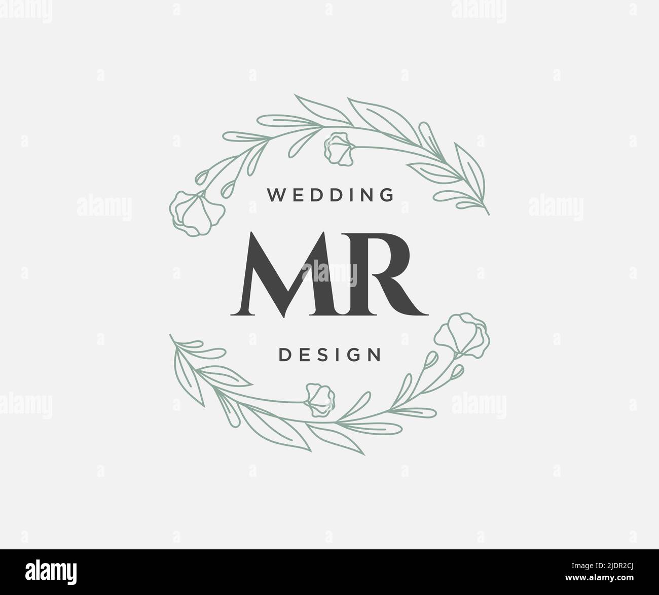 MR Initials letter Wedding monogram logos collection, hand drawn modern ...