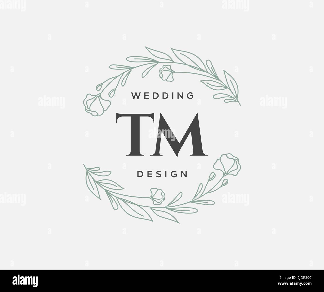 TM Initials letter Wedding monogram logos collection, hand drawn modern ...
