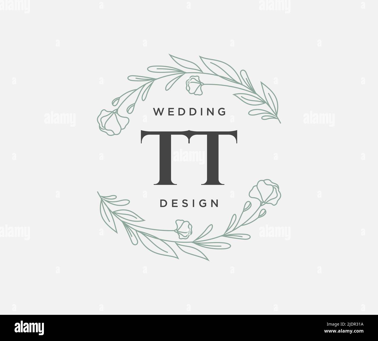 TT Initials letter Wedding monogram logos collection, hand drawn modern ...