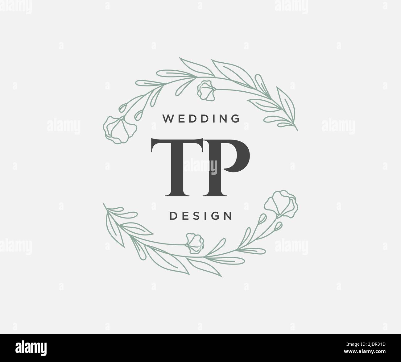 TP Initials letter Wedding monogram logos collection, hand drawn modern ...
