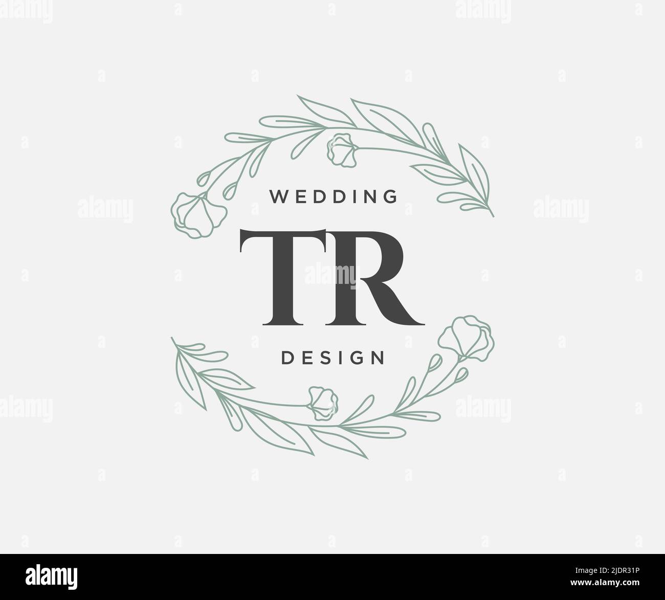 TR Initials letter Wedding monogram logos collection, hand drawn modern ...