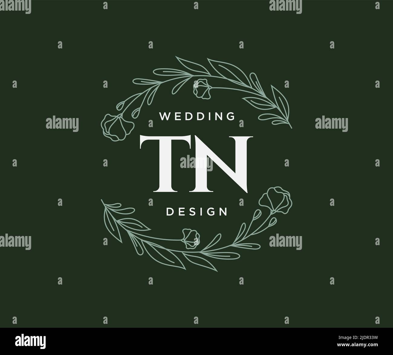 TN Initials letter Wedding monogram logos collection, hand drawn modern ...