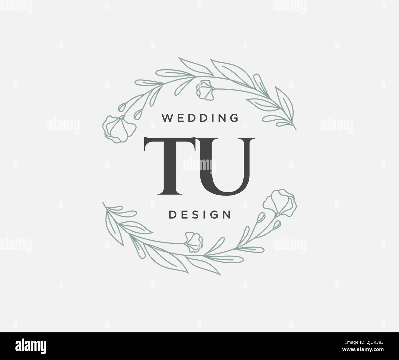 TU Initials letter Wedding monogram logos collection, hand drawn modern ...