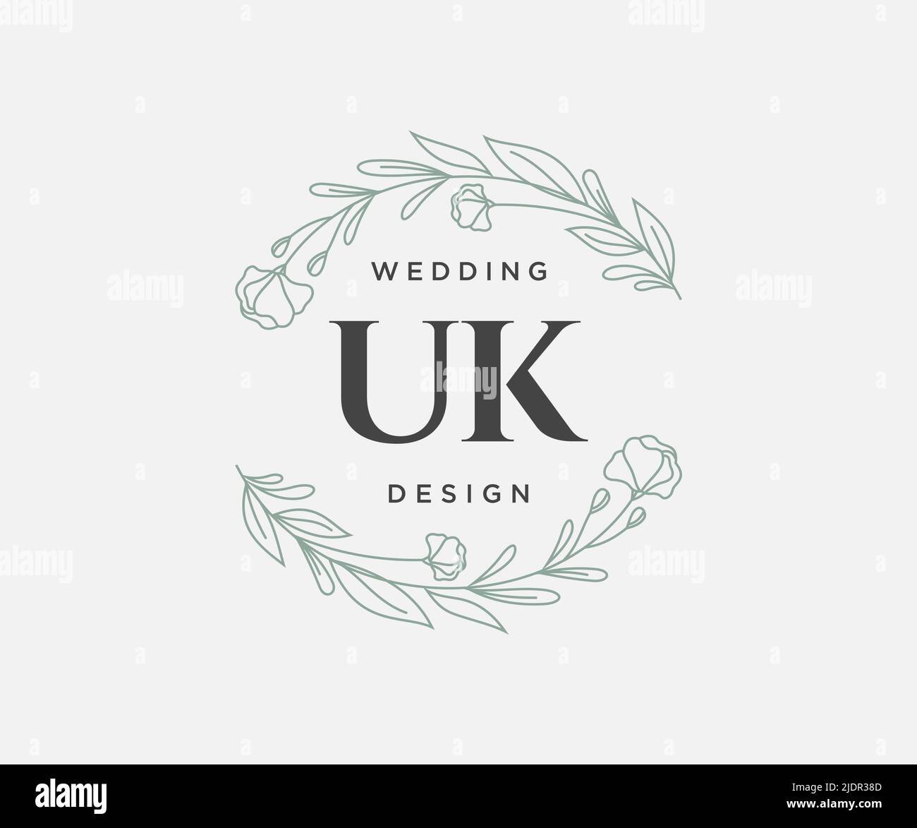 UK Initials letter Wedding monogram logos collection, hand drawn modern ...