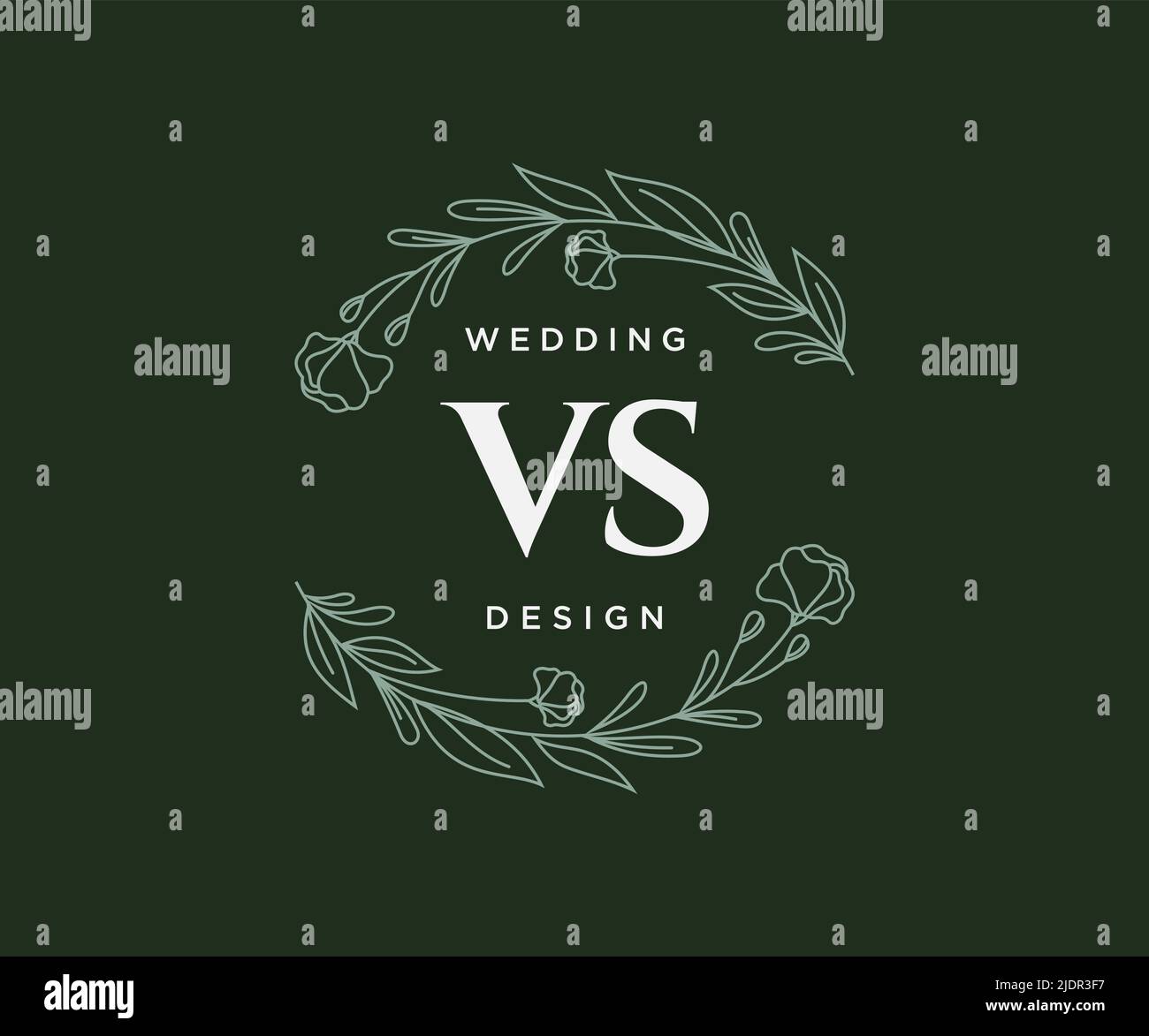 VS Initials letter Wedding monogram logos collection, hand drawn modern ...