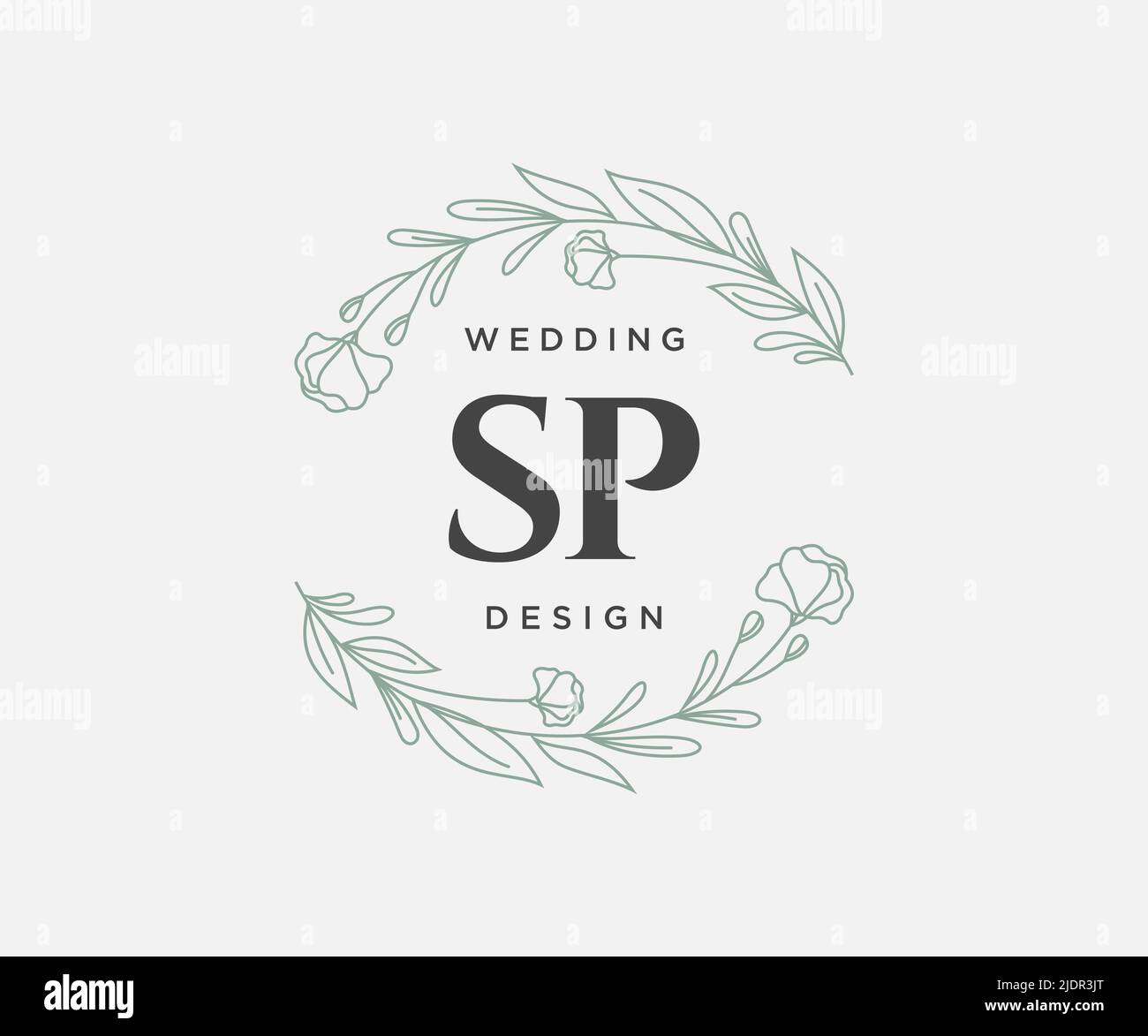 SP Initials letter Wedding monogram logos collection, hand drawn modern ...