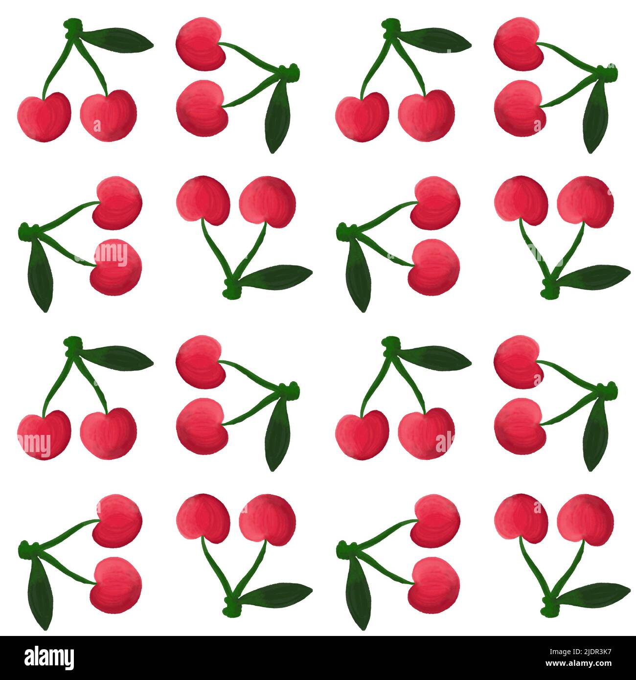 Summer cherry print for fabrics and textiles and packaging and wrapping ...