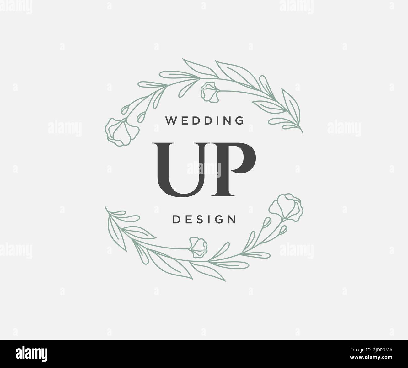 UP Initials letter Wedding monogram logos collection, hand drawn modern ...