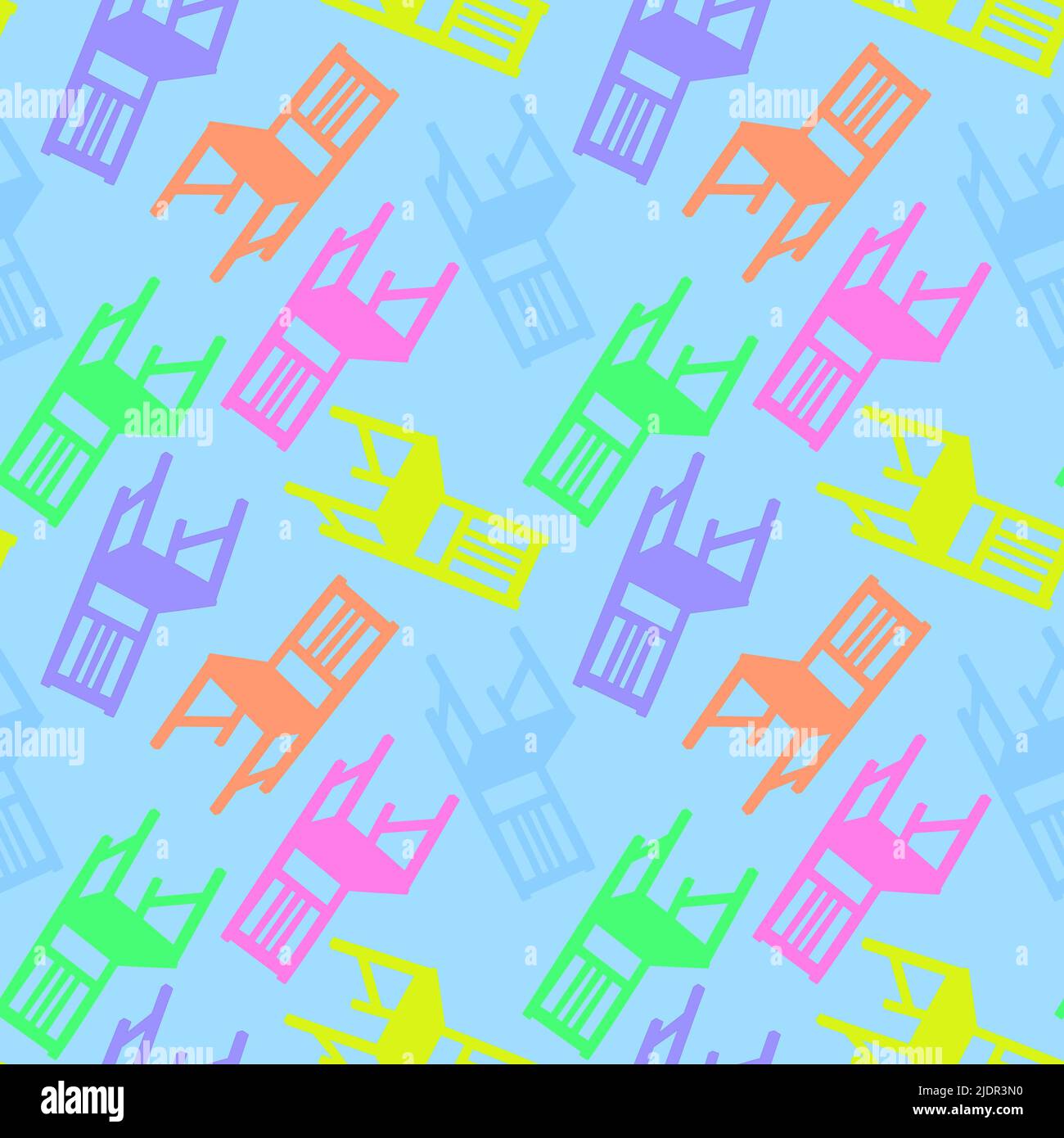 Seamless chair pattern for fabrics and textiles and packaging and gifts ...