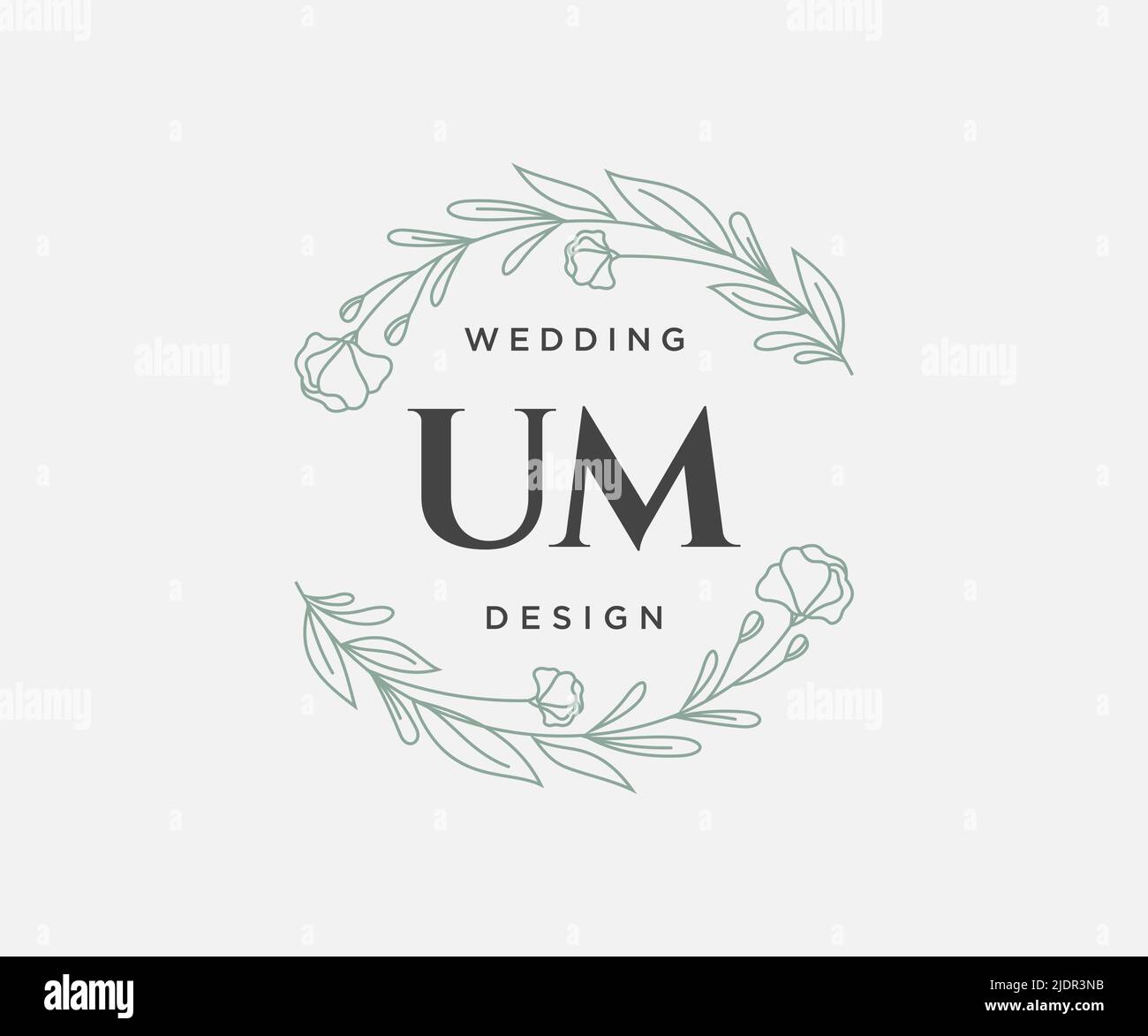 UM Initials letter Wedding monogram logos collection, hand drawn modern ...