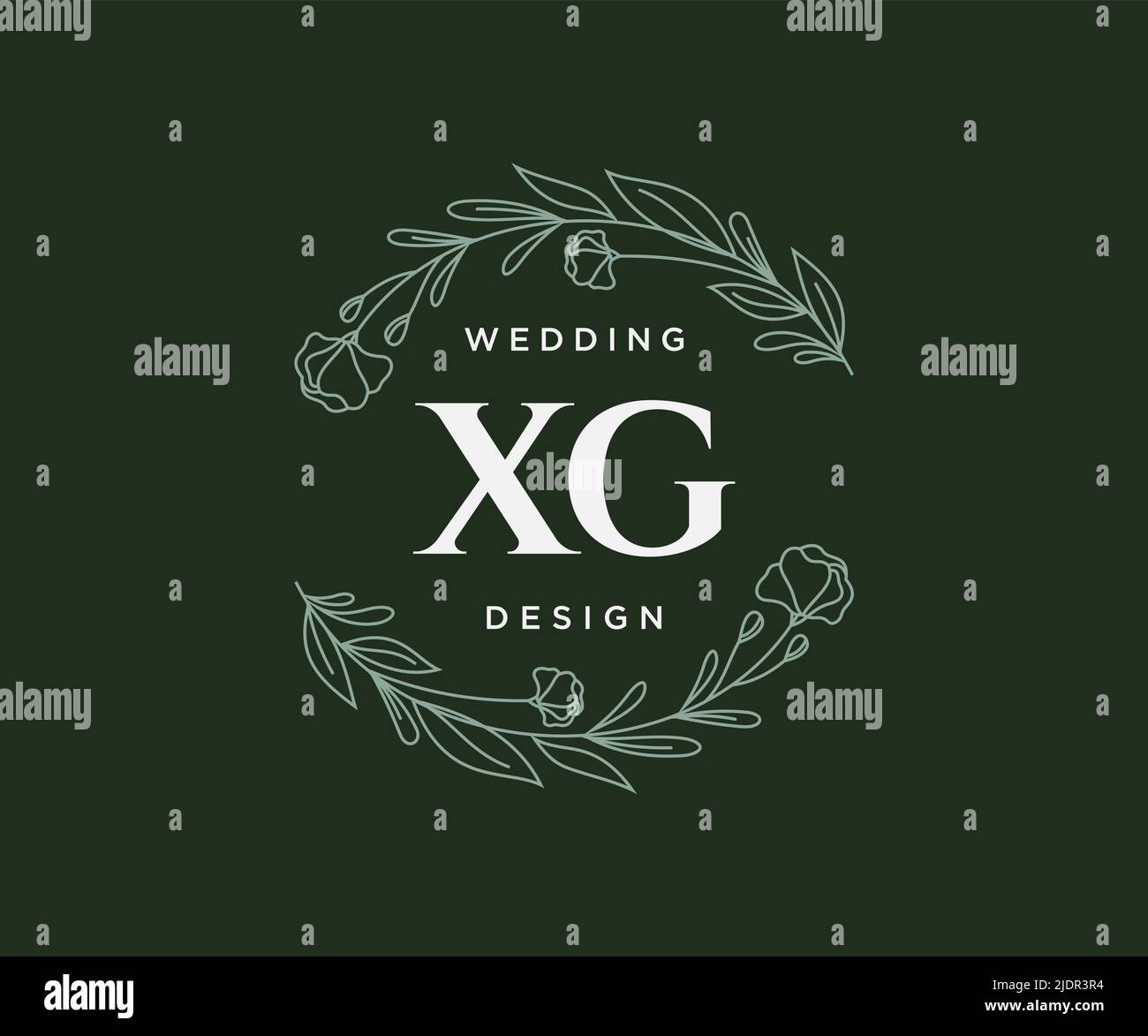 XG Initials letter Wedding monogram logos collection, hand drawn modern ...