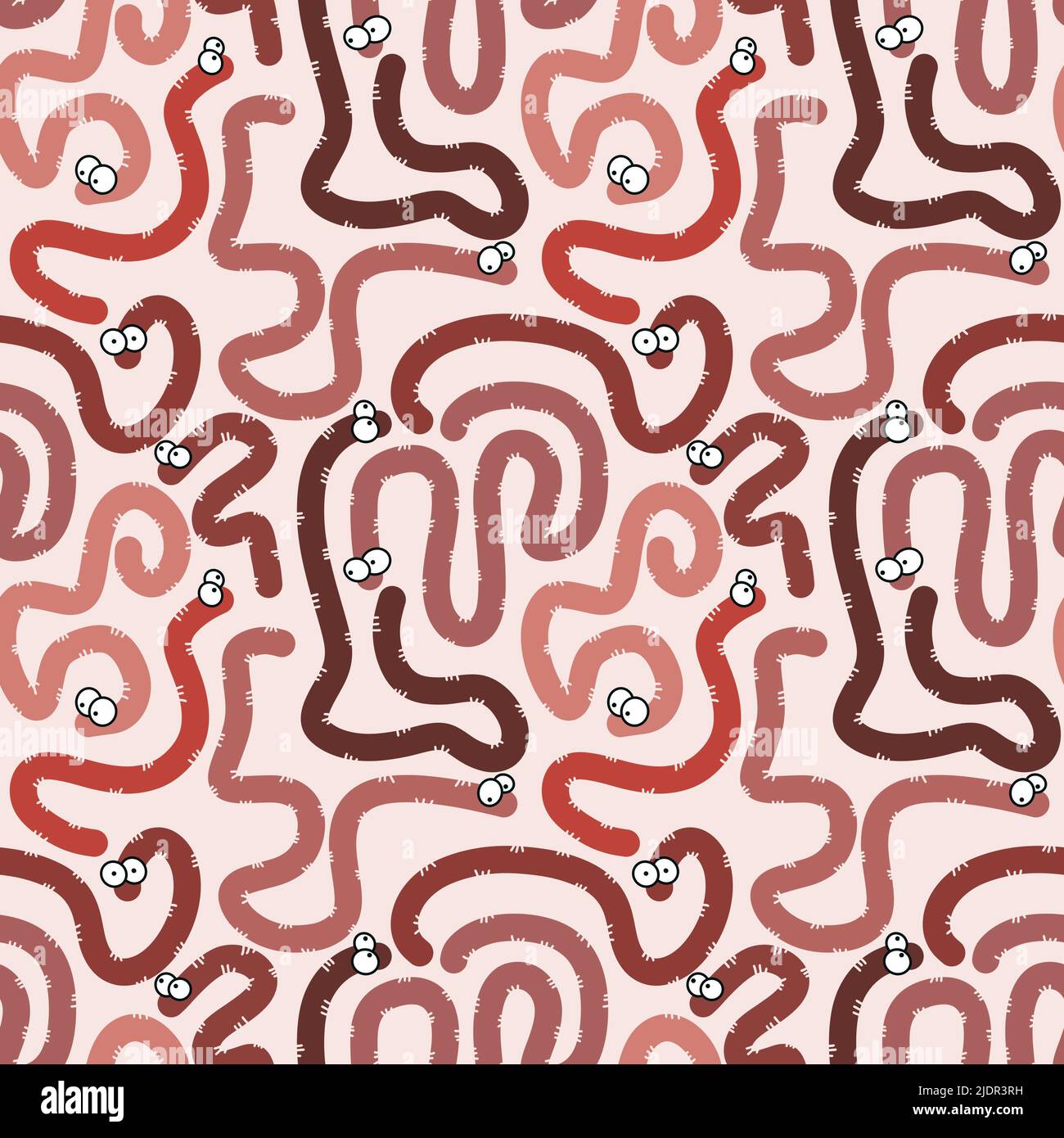 Cartoon seamless worms pattern for kids and gifts and wrapping paper ...
