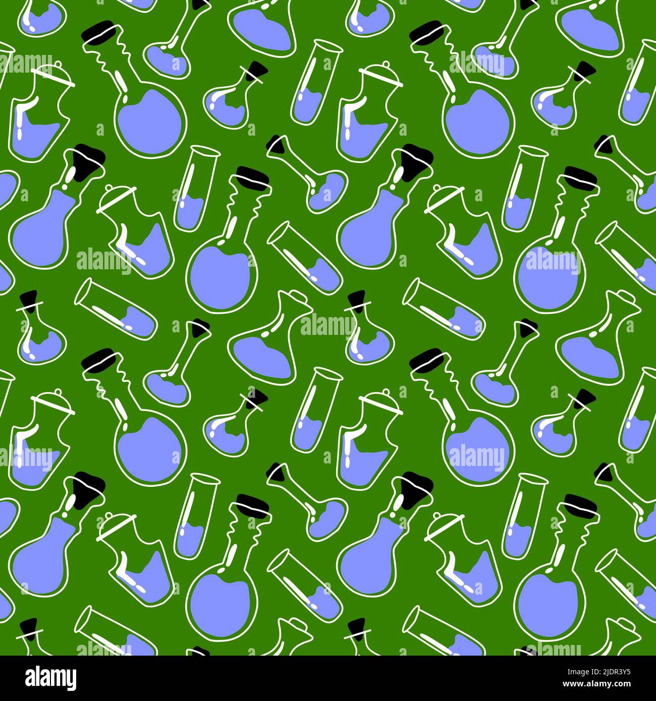 Medicine seamless witch potion pattern for fabrics and wrapping paper ...