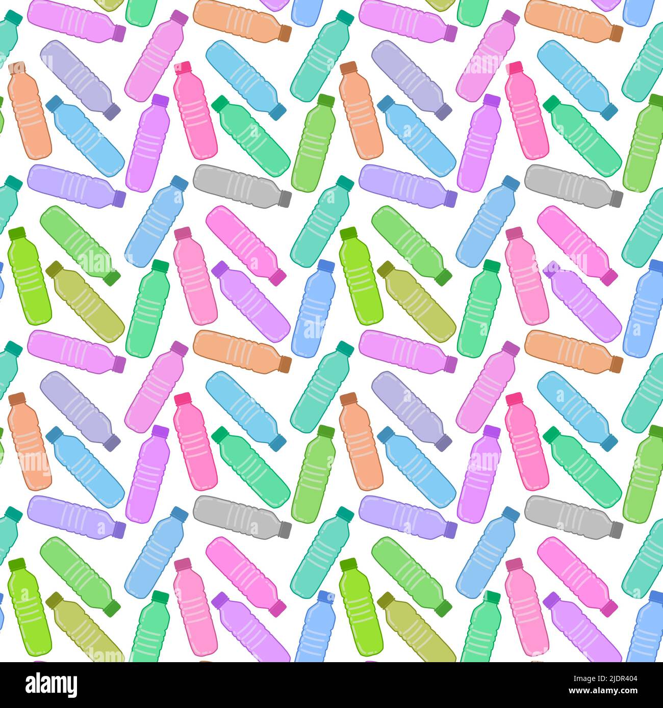 Coloured seamless plastic bottle pattern for packaging and fabrics and ...