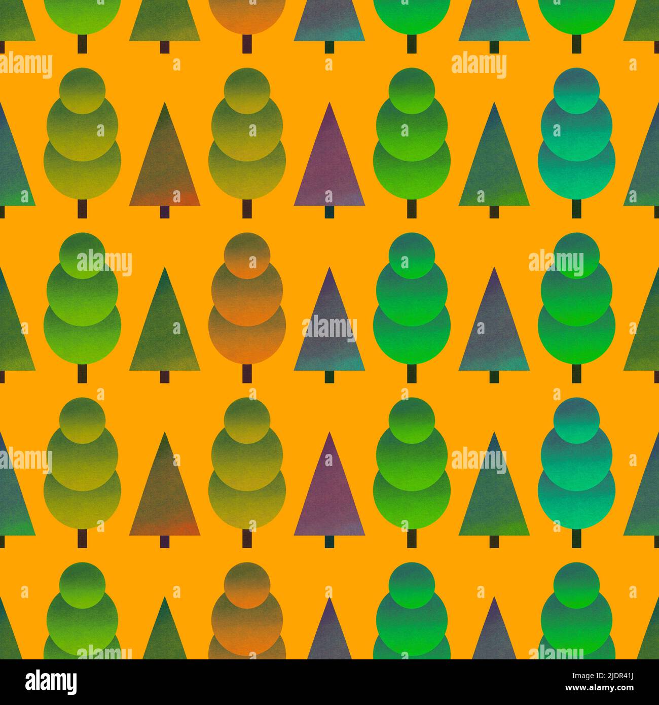 Autumn abstract seamless geometric trees pattern for fabrics and ...