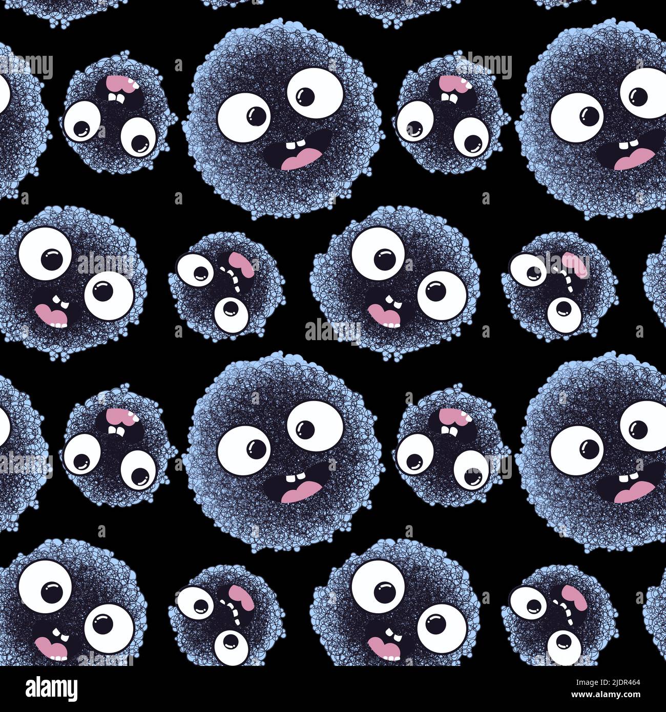 Cartoon seamless foam monster pattern for fabrics and packaging and ...