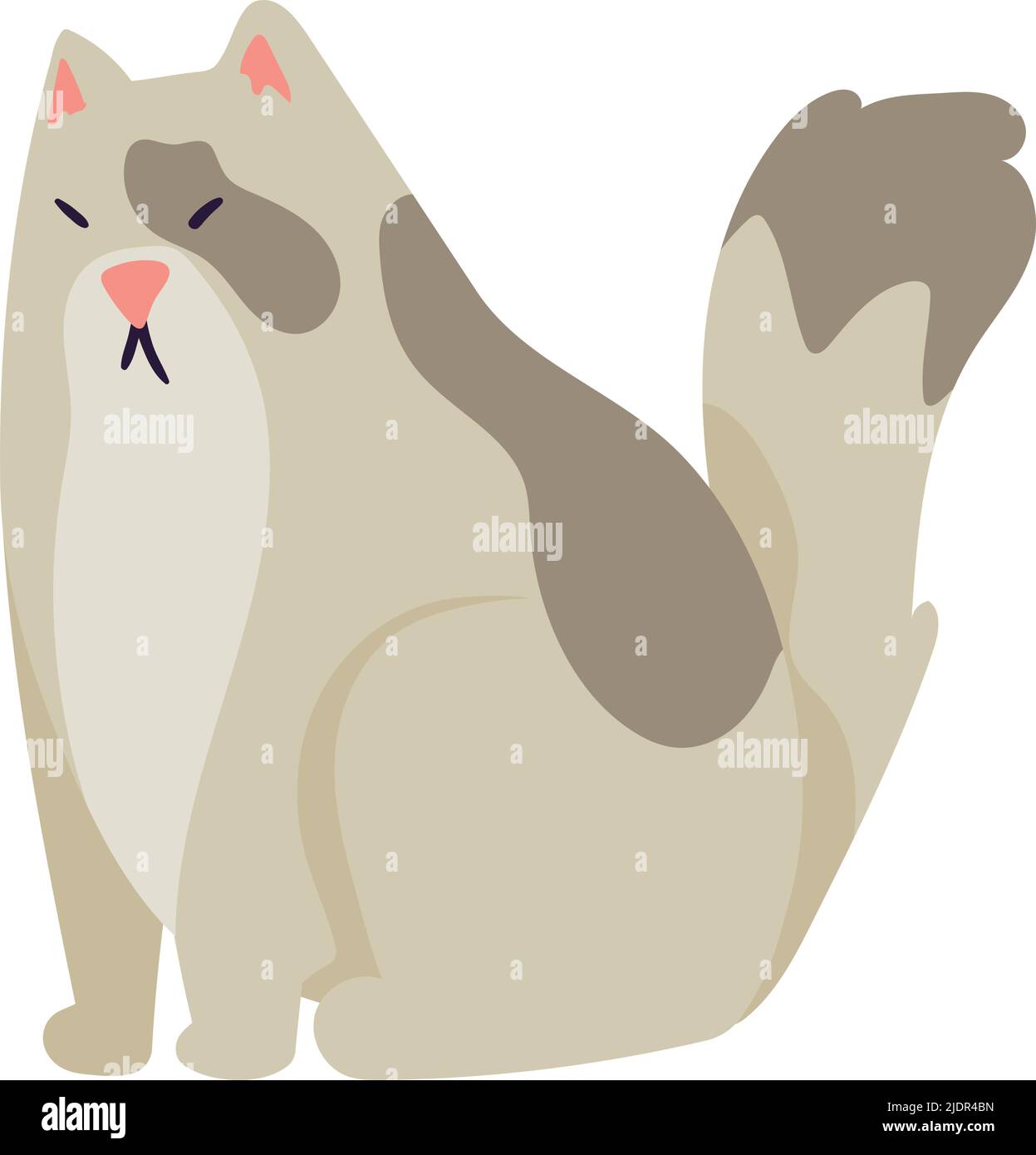 cute beige cat mascot Stock Vector Image & Art - Alamy