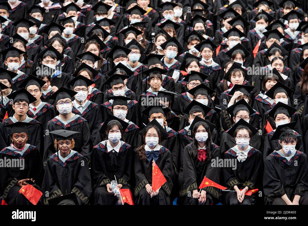 Wuhan, China. 22nd June, 2022. Chinese students from Huazhong ...