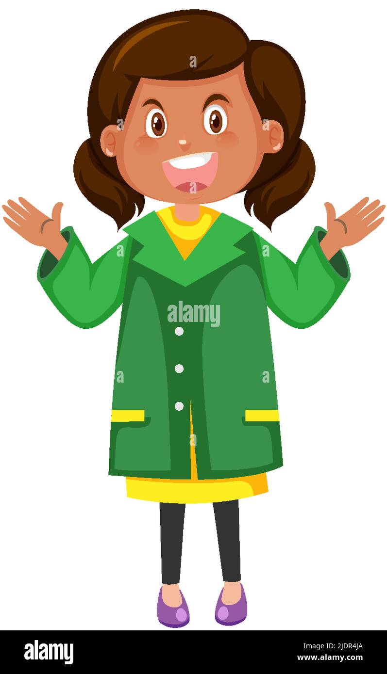 Cute simple cartoon character on white background illustration Stock ...