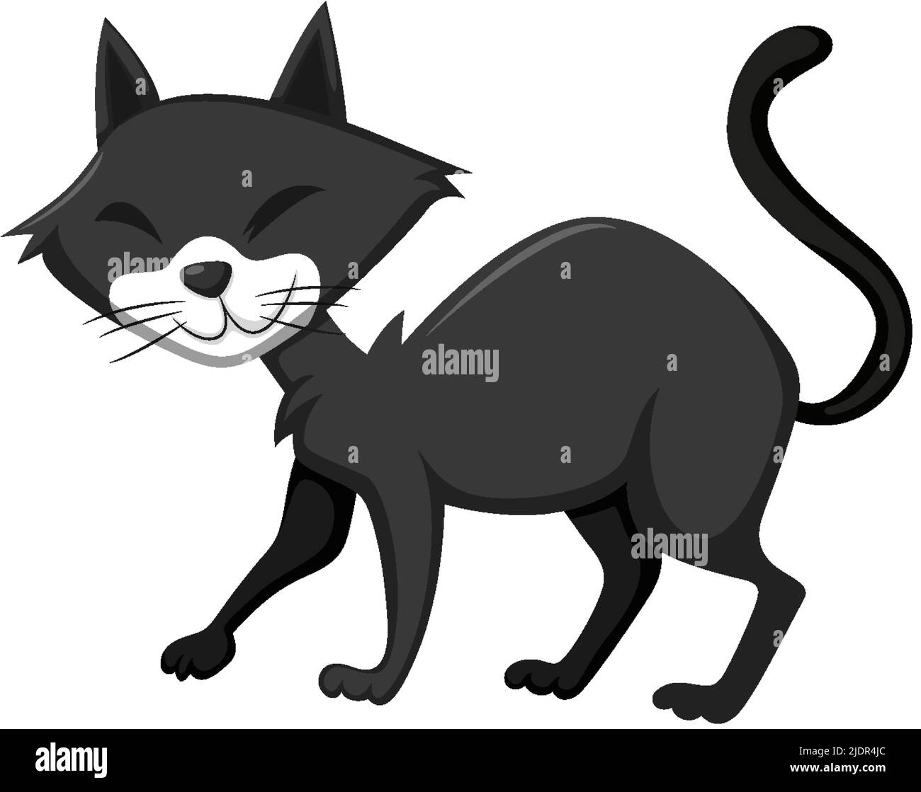 Black domestic shorthair cat Stock Vector Images - Alamy