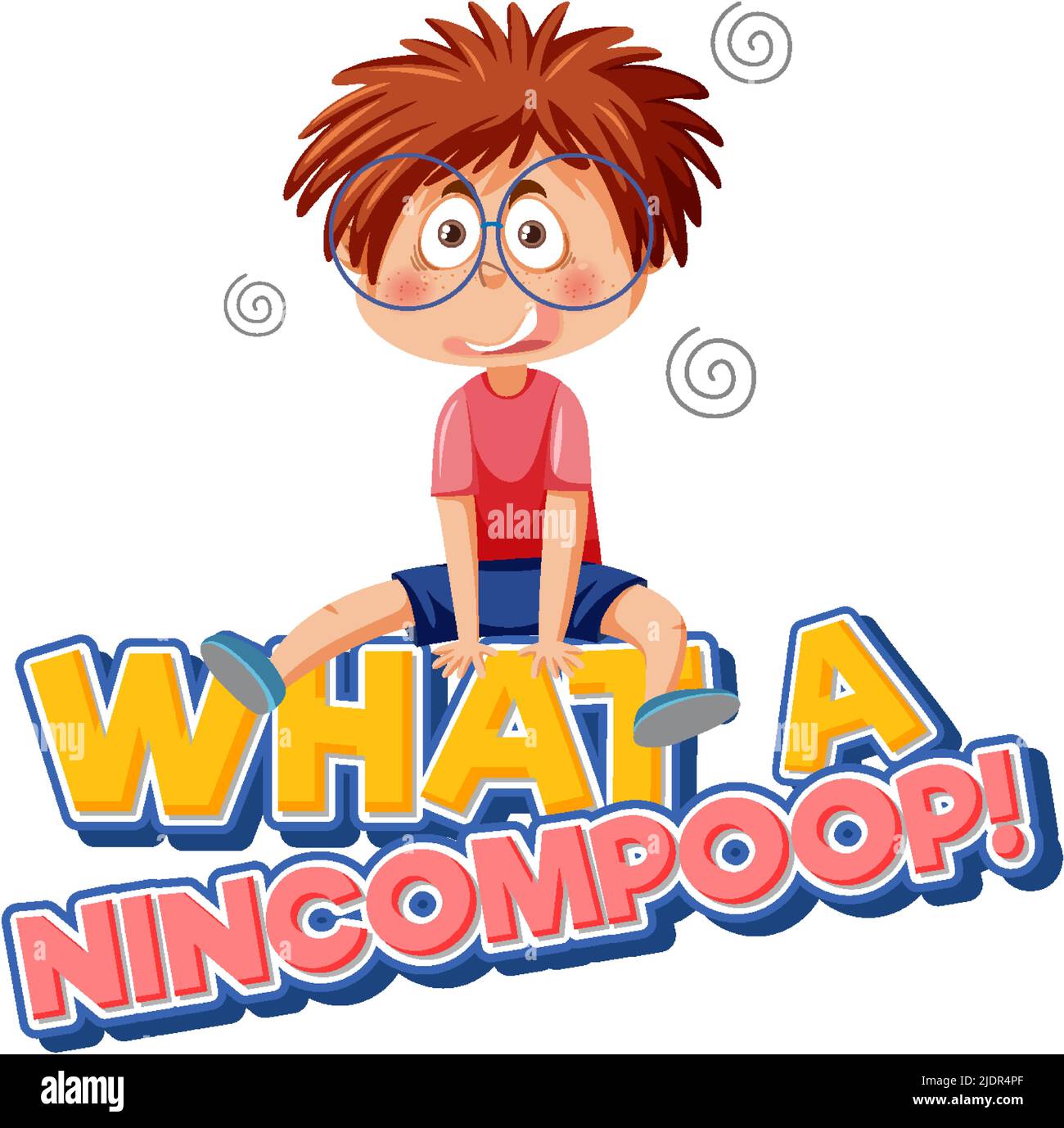 Cartoon character with word expression illustration Stock Vector Image ...