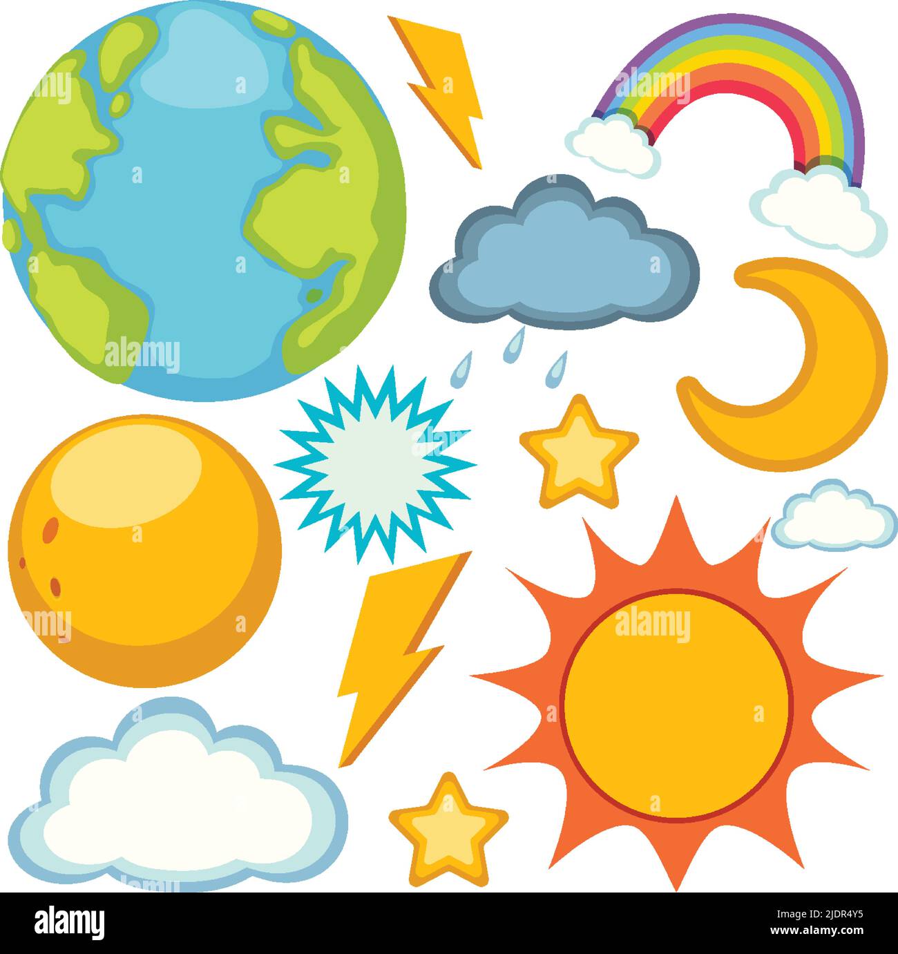 Weather icons seamless pattern illustration Stock Vector Image & Art ...