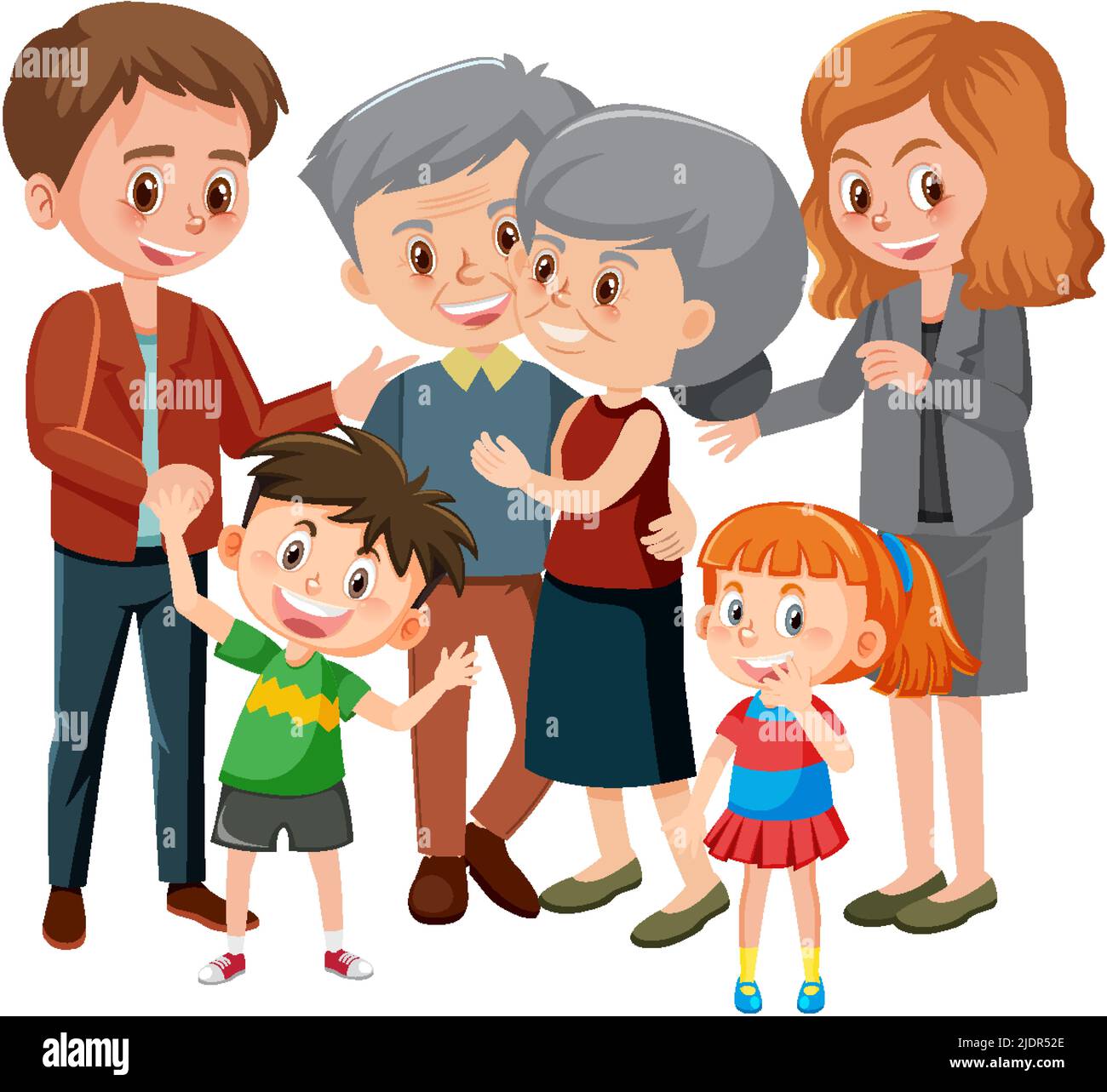 Happy family cartoon character illustration Stock Vector Image & Art ...