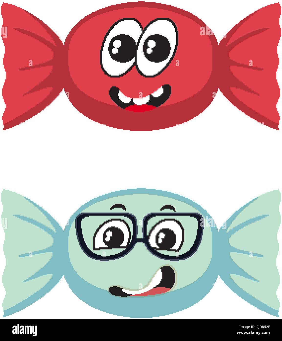 Sweet candy with facial expression illustration Stock Vector Image ...