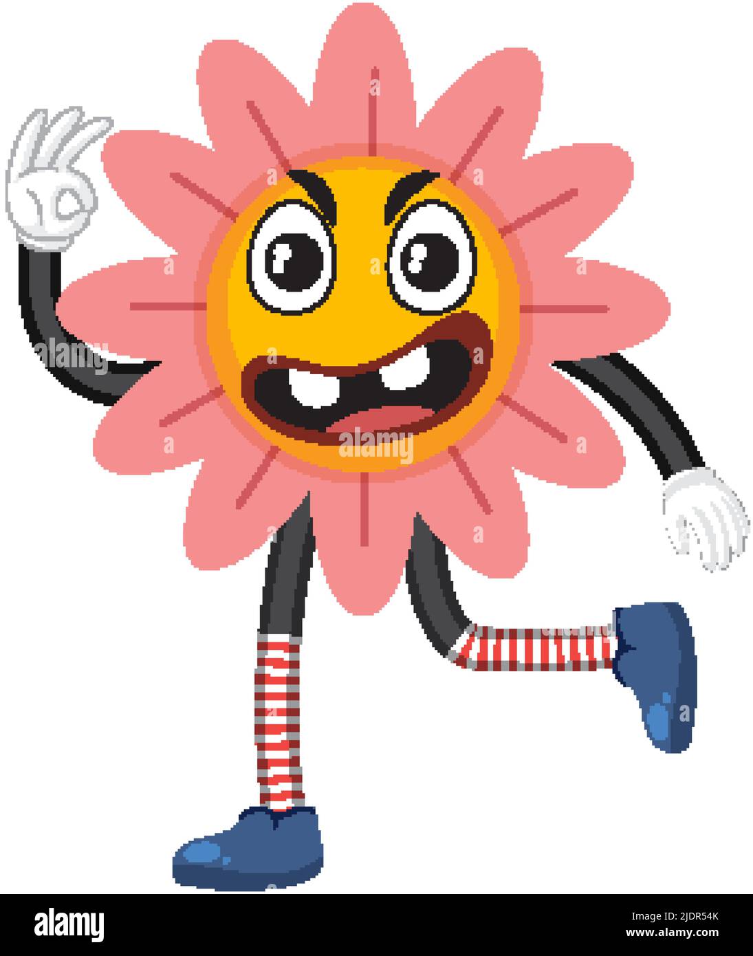 Flower with facial expression illustration Stock Vector Image & Art - Alamy
