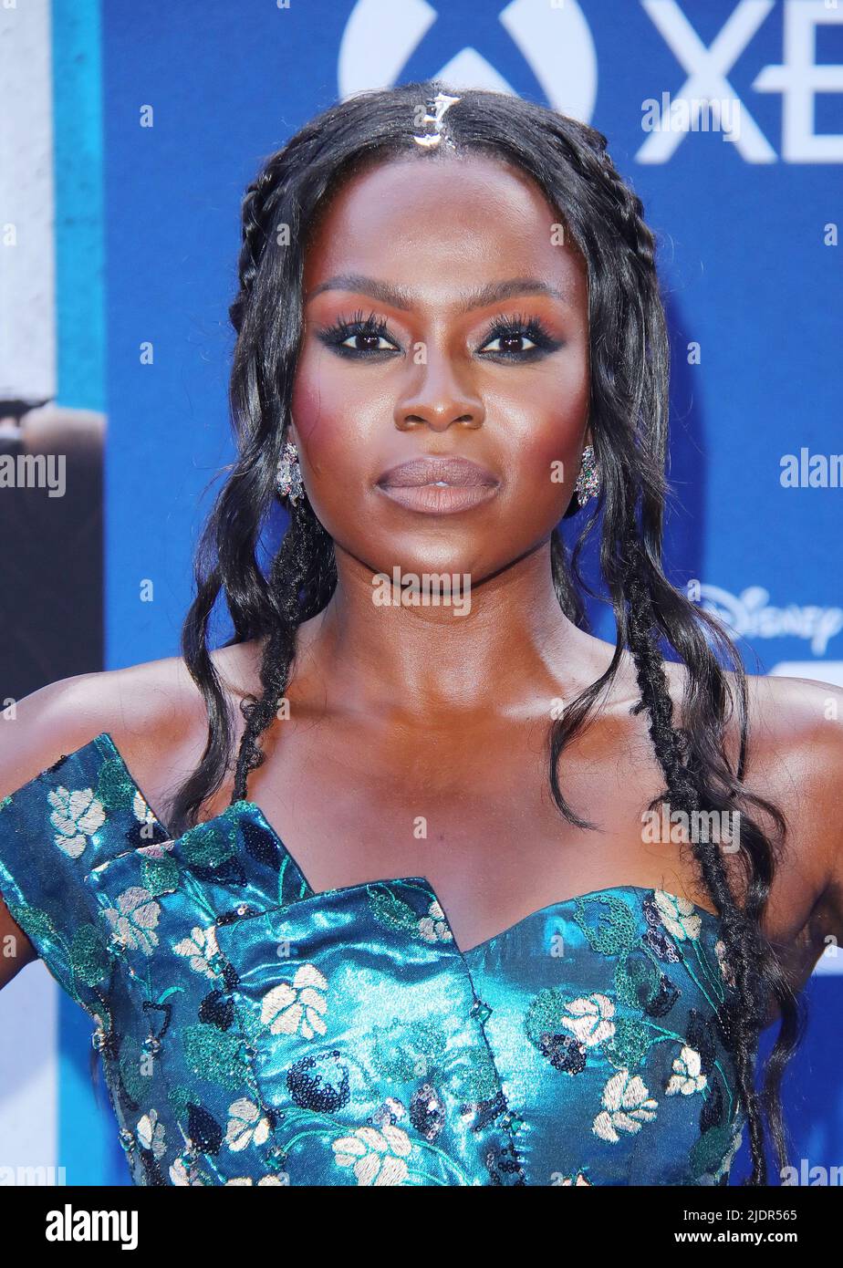 Yetide Badaki arrives at The Disney RISE Premiere held at Disney ...