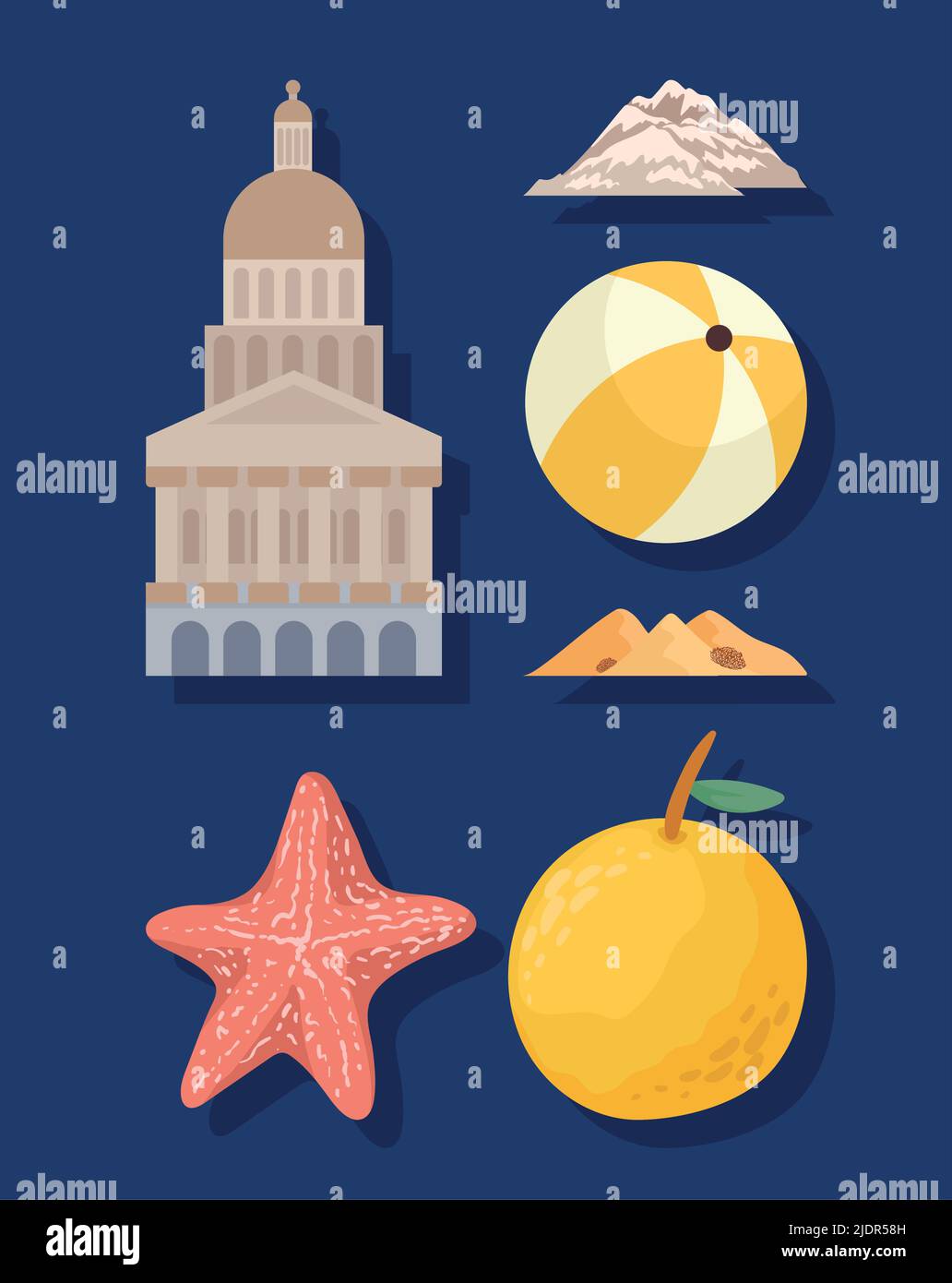 state of California six icons Stock Vector Image & Art - Alamy