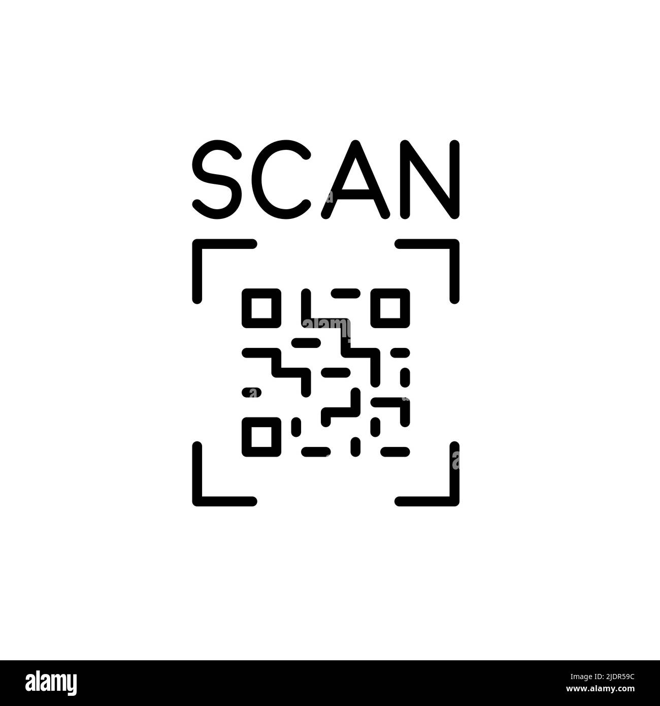 Scan a qr code. Pixel perfect, editable stroke line icon Stock Vector ...