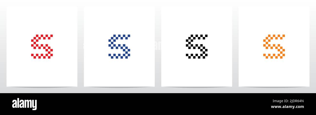 Chequered Pattern Letter Logo Design S Stock Vector Image & Art - Alamy