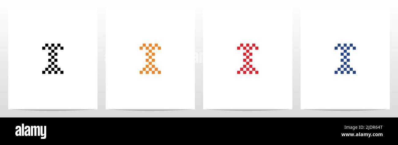 Chequered Pattern Letter Logo Design I Stock Vector Image & Art - Alamy