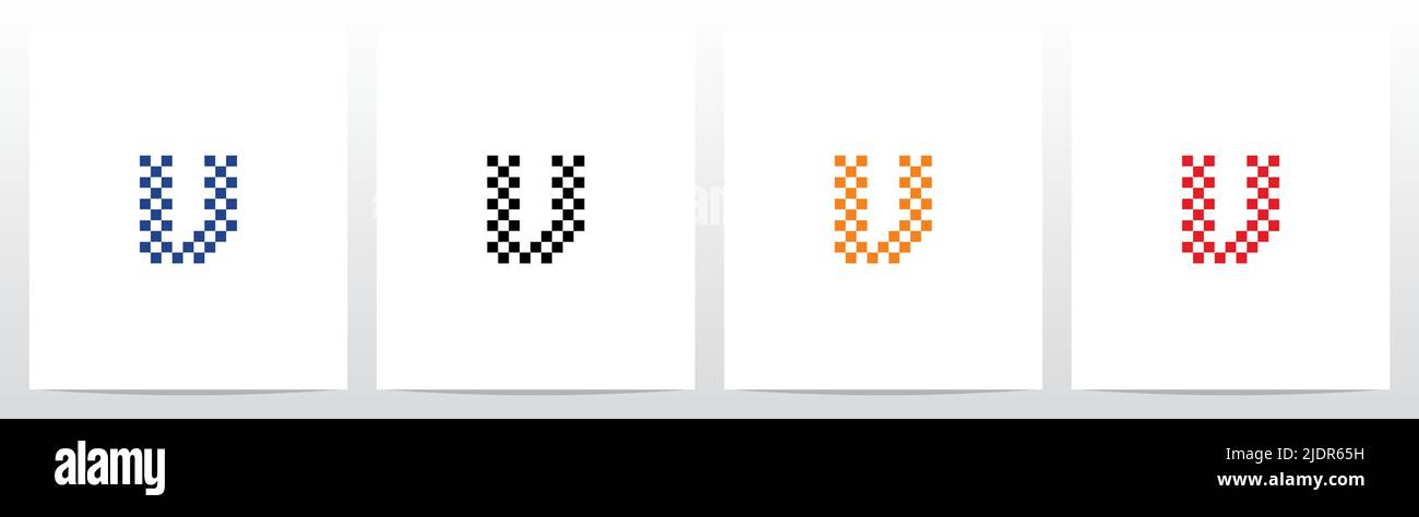 Chequered Pattern Letter Logo Design V Stock Vector Image & Art - Alamy