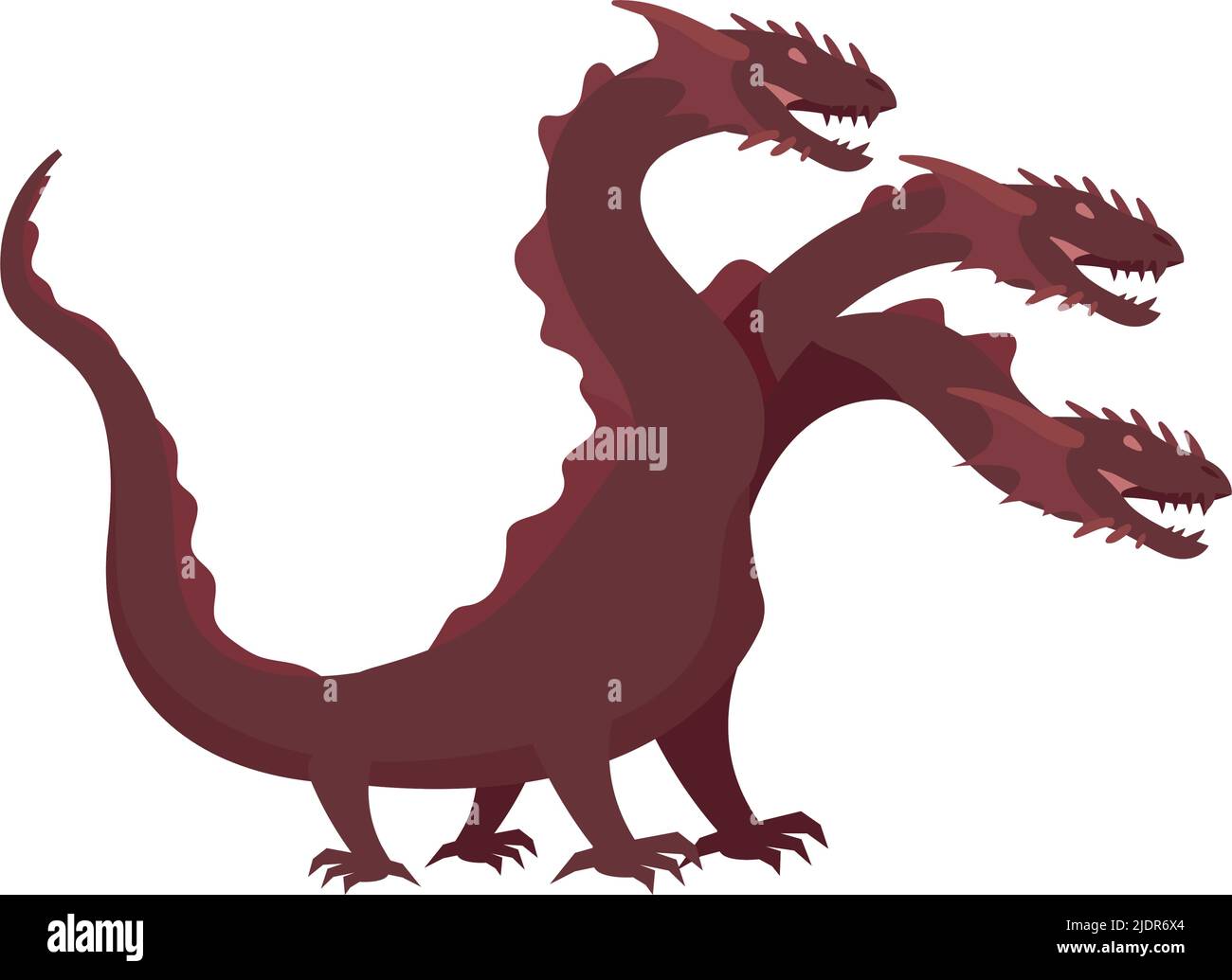 dragon with three heads Stock Vector Image & Art - Alamy