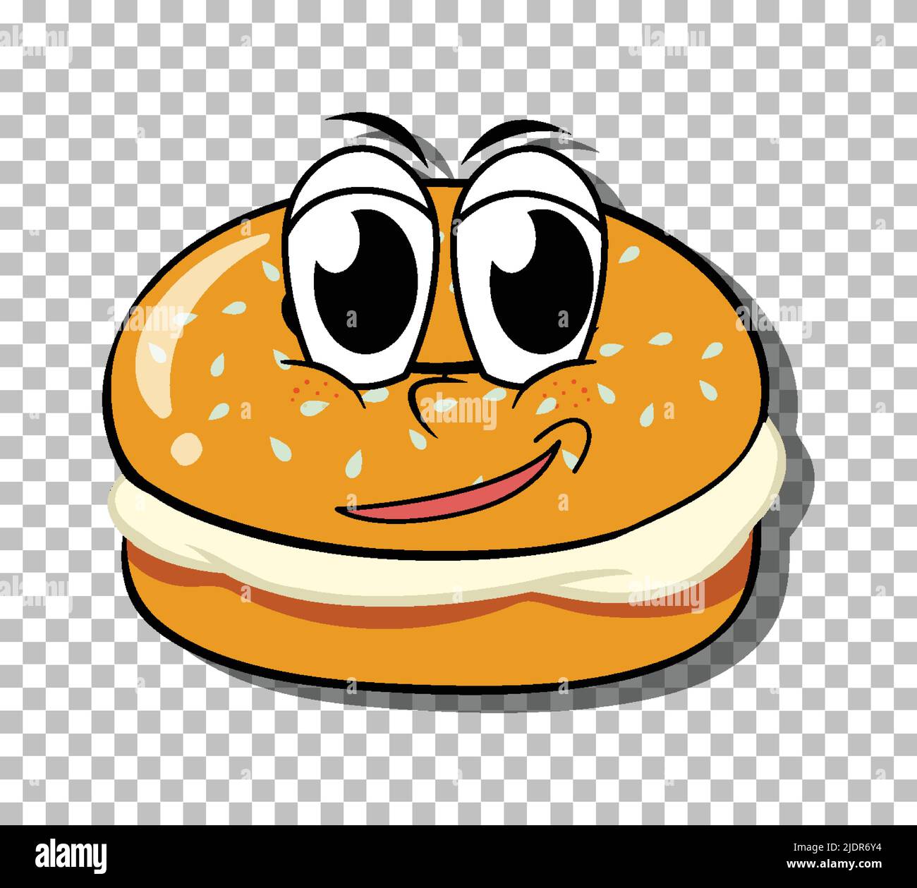 Hamburger cartoon character isolated illustration Stock Vector Image ...
