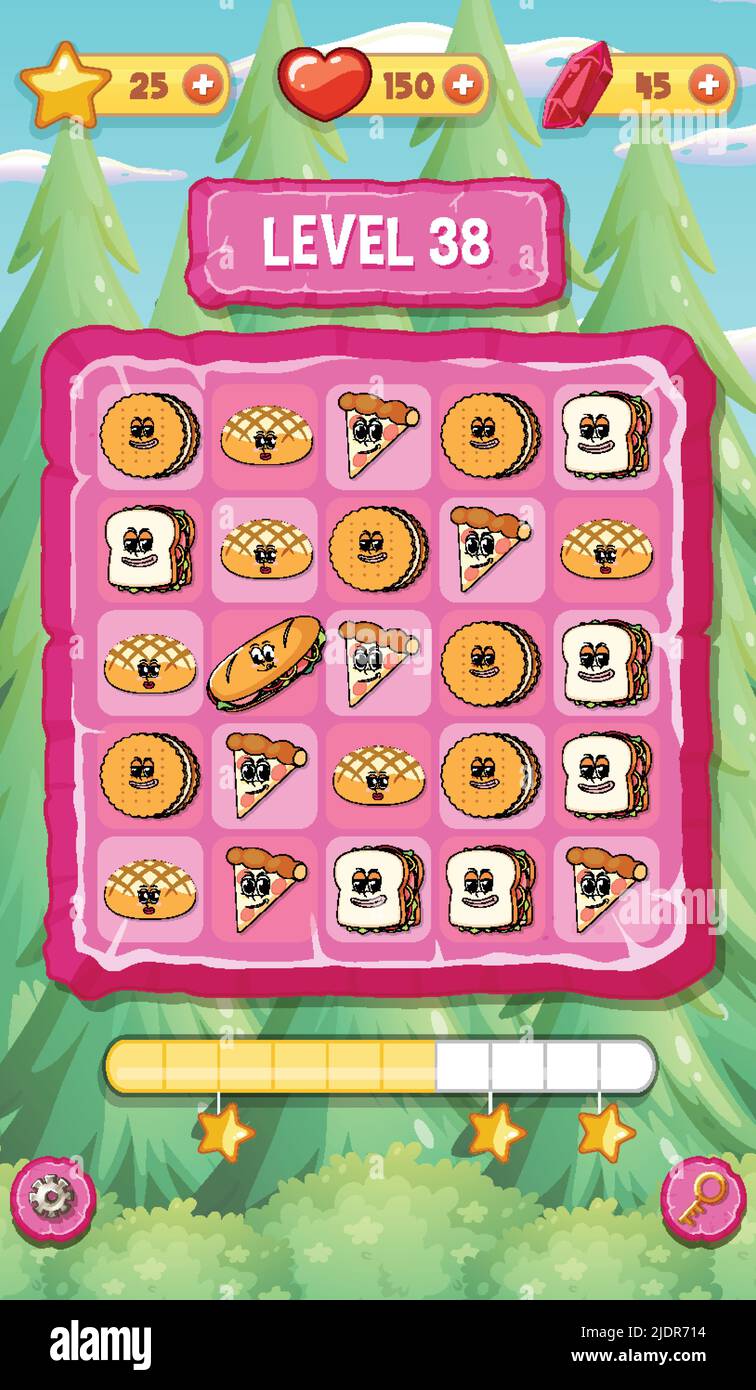 A game background template with elements illustration Stock Vector ...