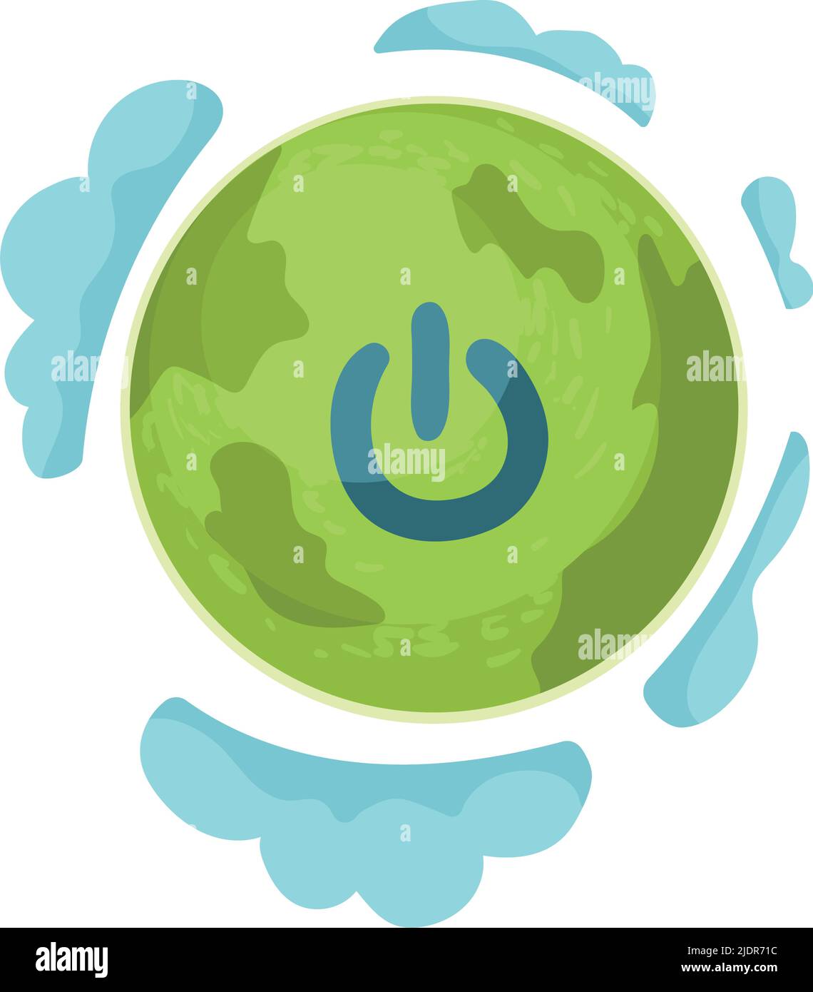 earth planet with power button Stock Vector Image & Art - Alamy