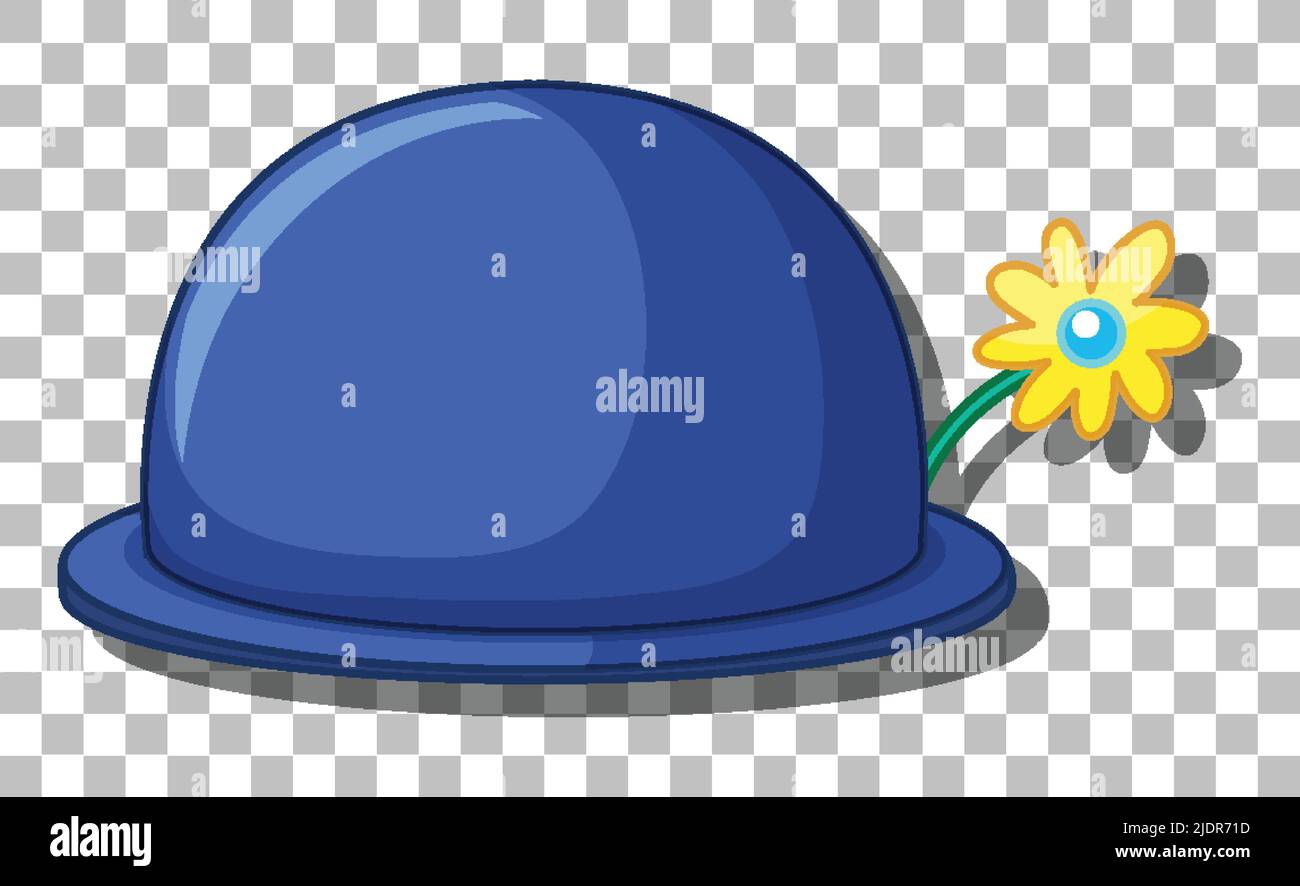 Blue cute hat in flat style illustration Stock Vector Image & Art - Alamy