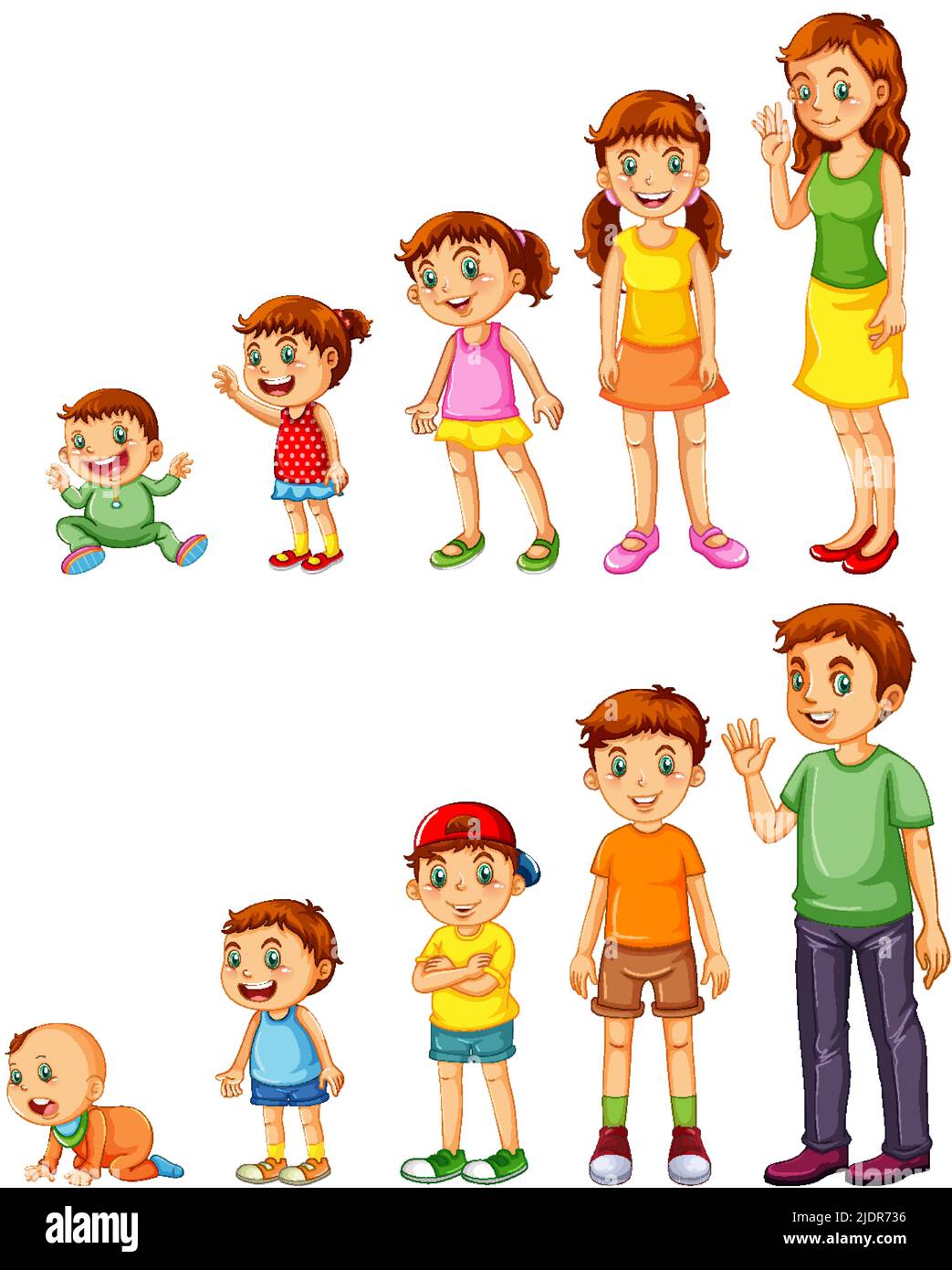 Children in different stages illustration Stock Vector Image & Art - Alamy