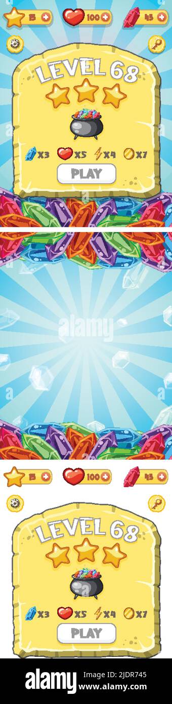 A game background template with elements illustration Stock Vector ...