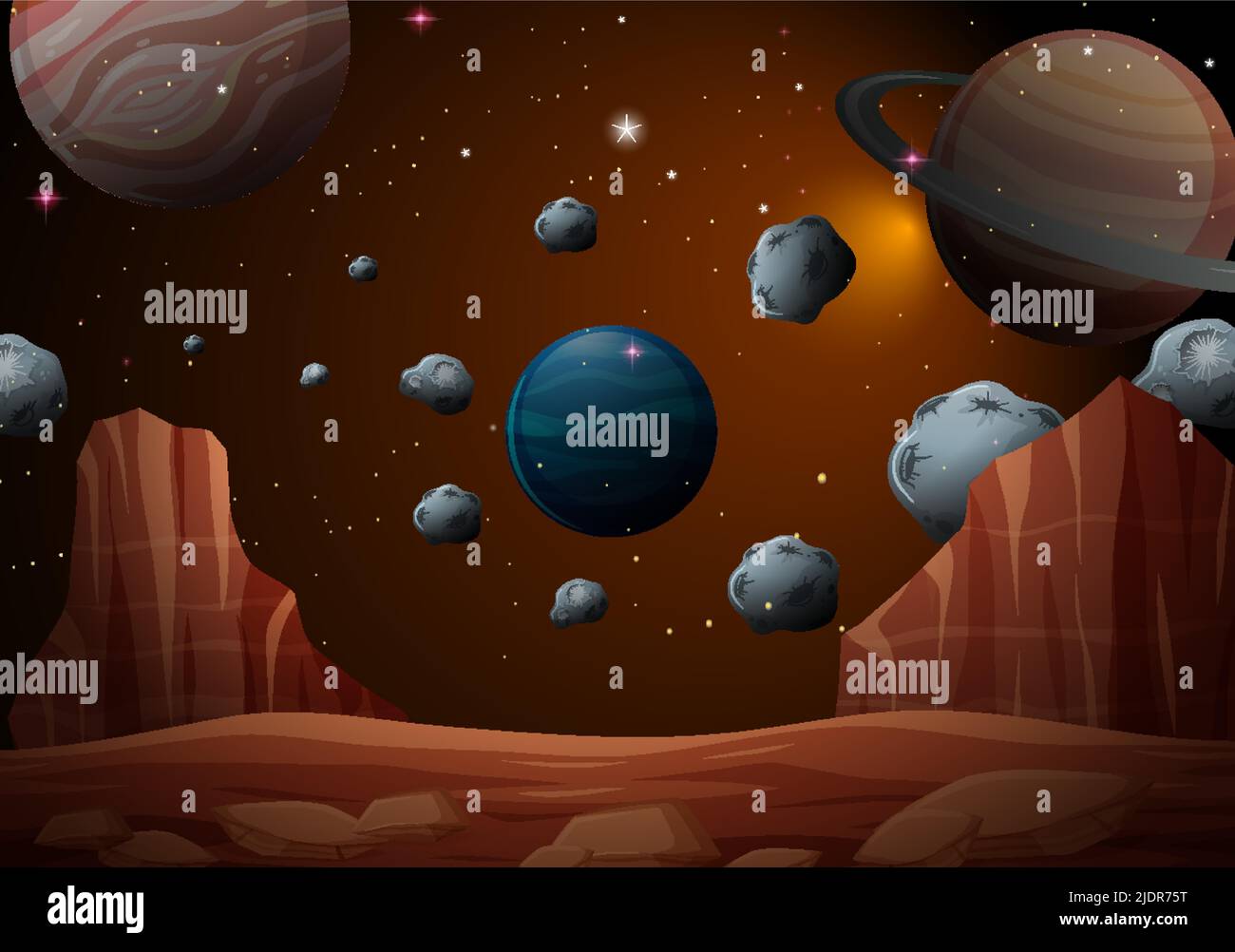 Outer space background wallpaper illustration Stock Vector Image & Art ...