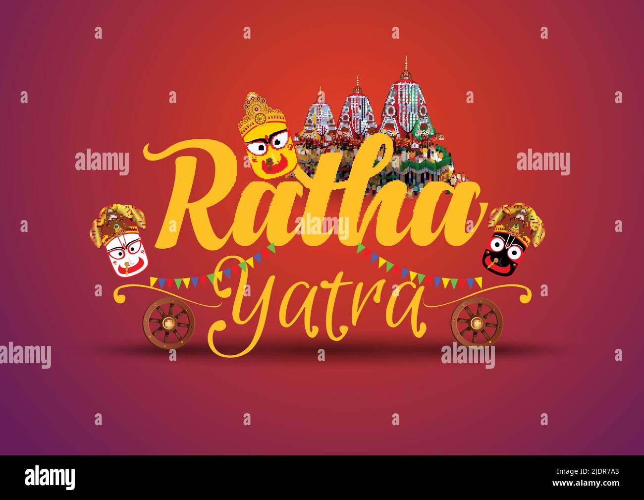 happy rath yatra with stylish font, a Hindu festival English ...